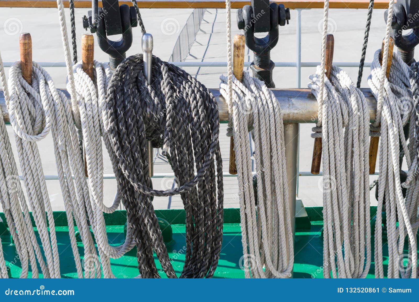 Rigging on a ship stock image. Image of nautical, intertwined - 132520861