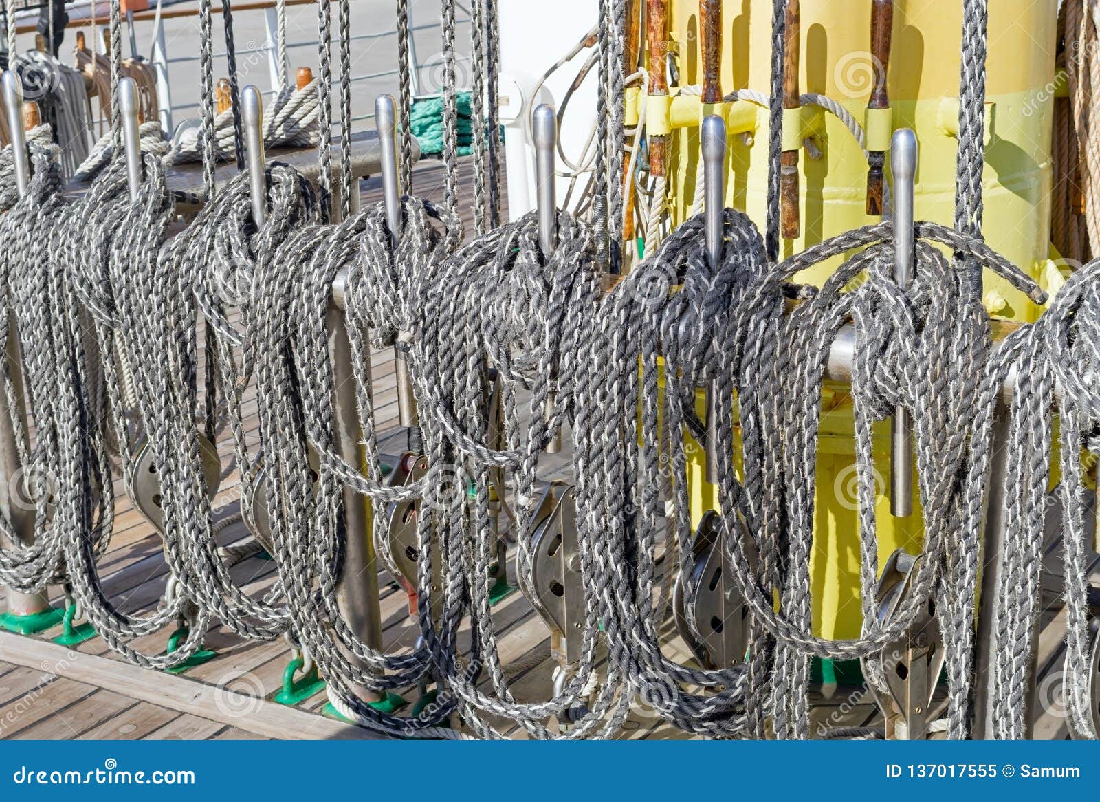 Rigging on a ship stock image. Image of equipment, hanging - 137017555