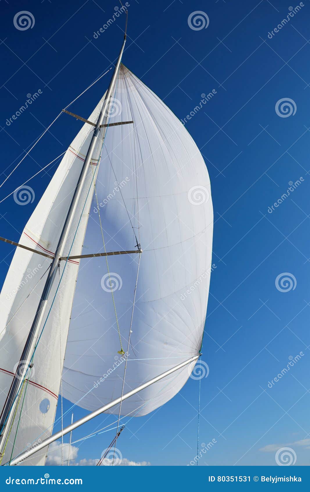 Rigging the Symmetric Spinnaker Stock Image - Image of racer ...