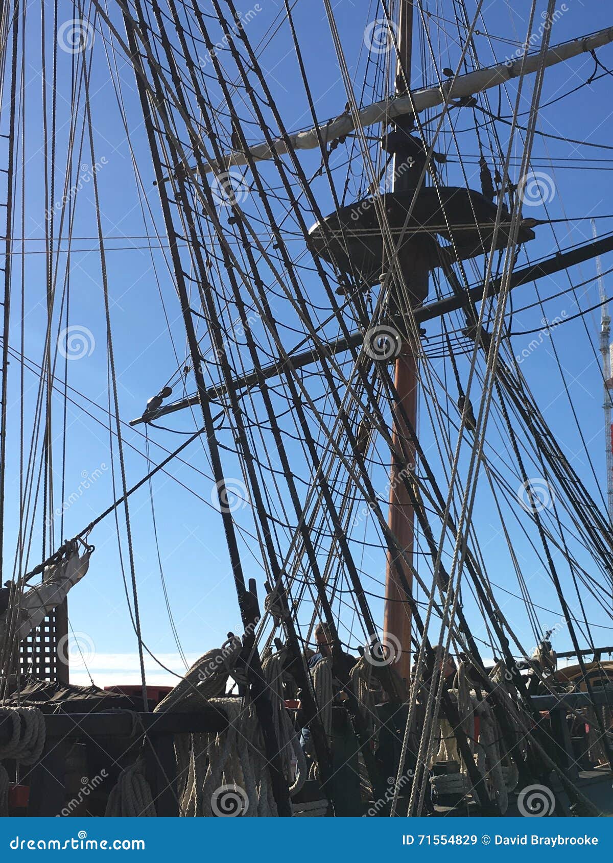 Rigging on tall ship editorial stock image. Image of mast - 71554829