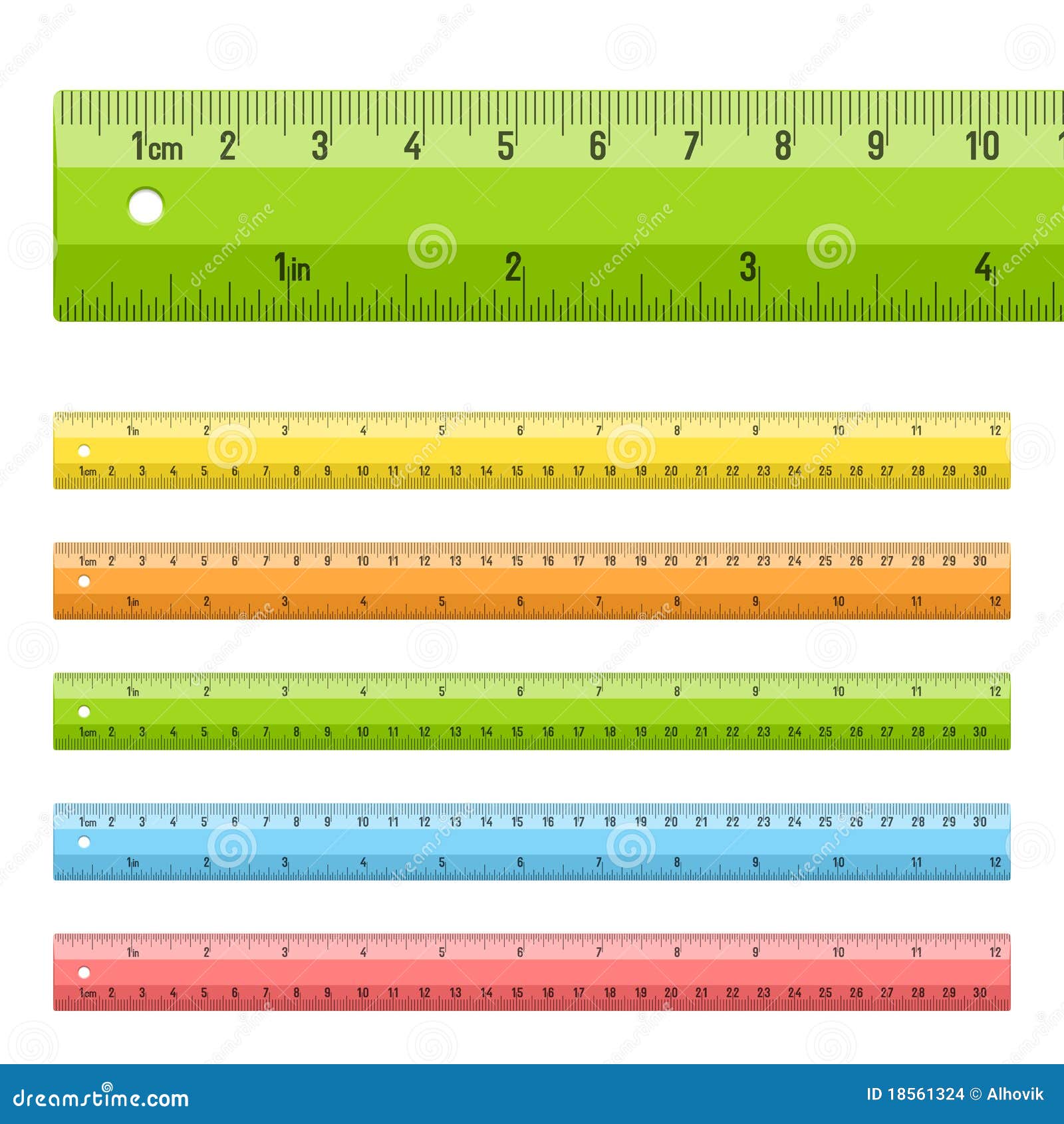 Righelli in Centimetri E Pollici Illustrazione Vettoriale ...
