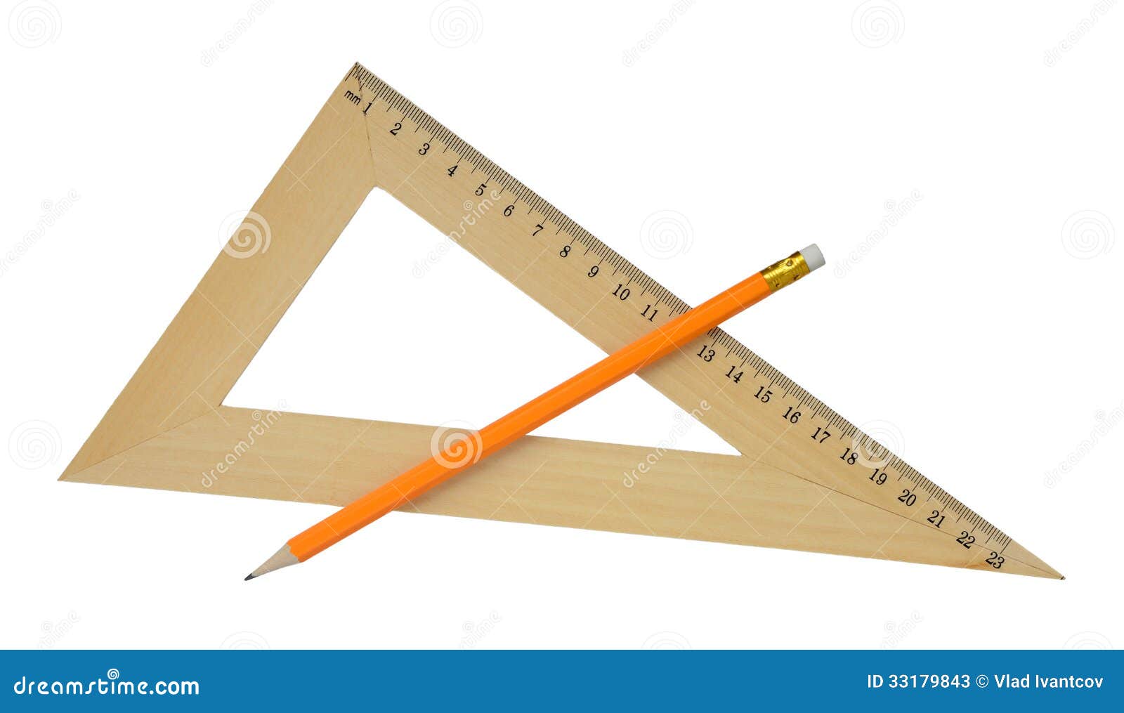 Righello e matita. immagine stock. Immagine di sfondo - 33179843