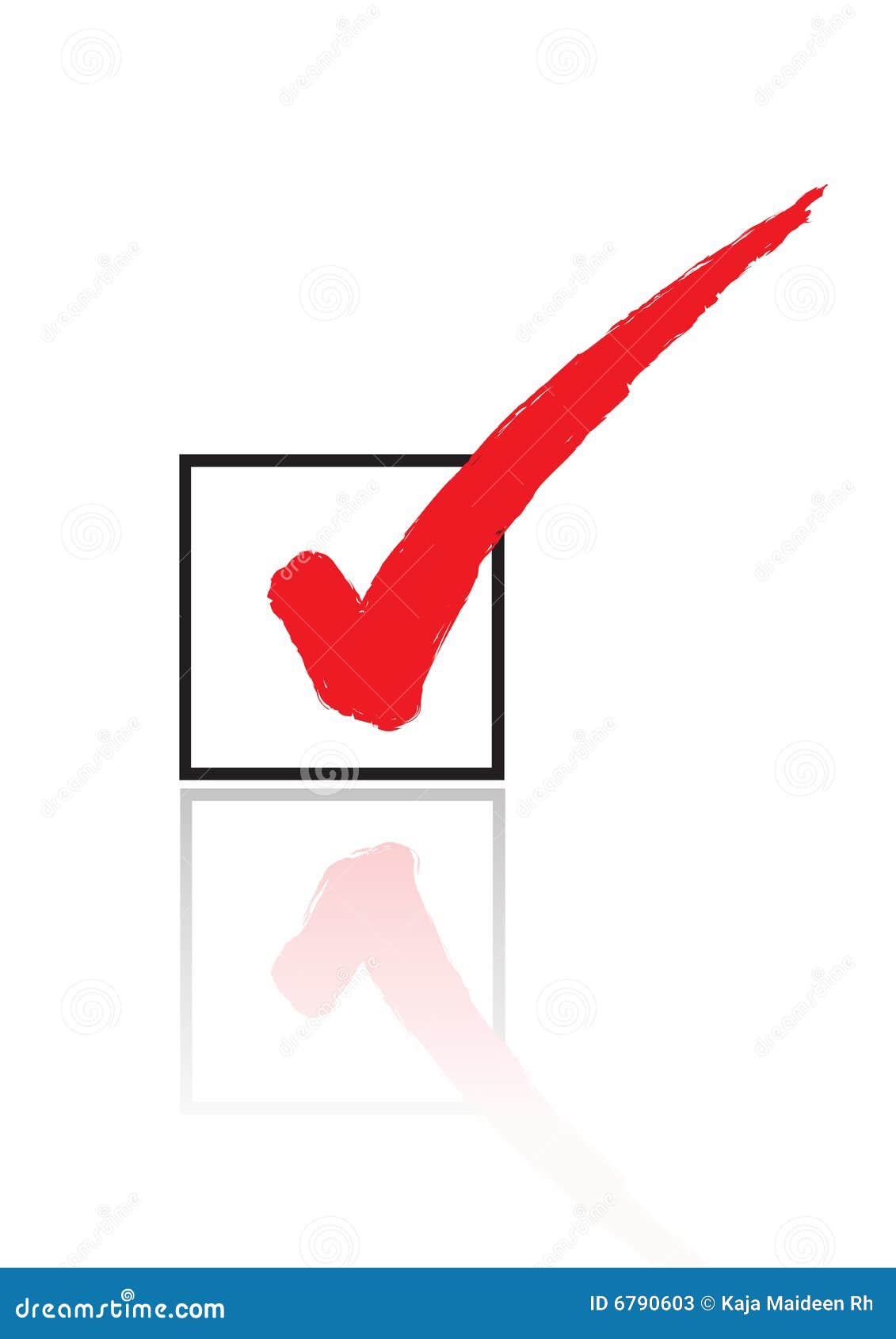 Right stock illustration. Illustration of tick, shiney - 6790603