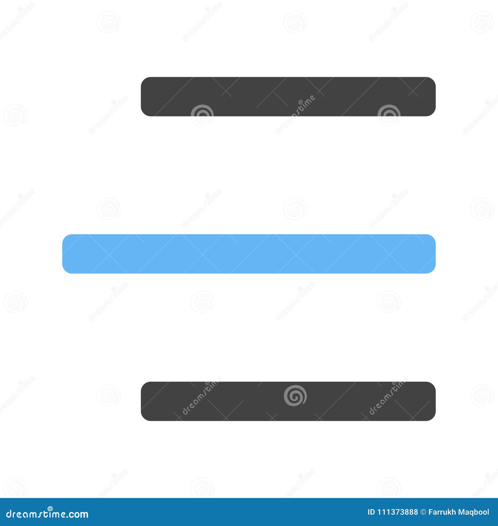 Right Align Icon stock vector. Illustration of alignment - 111373888