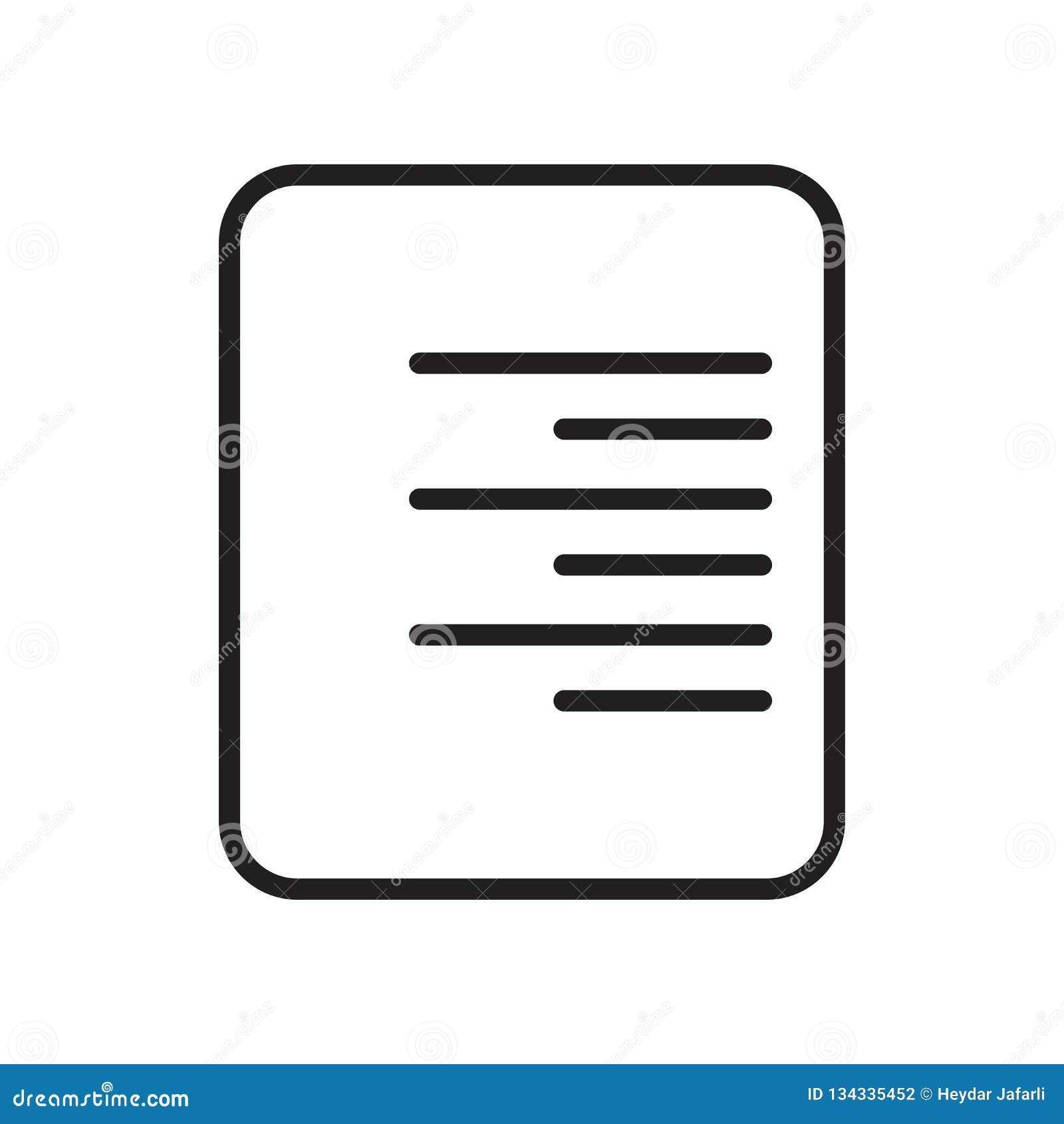 Right Alignment Icon Vector Sign and Symbol Isolated on White ...