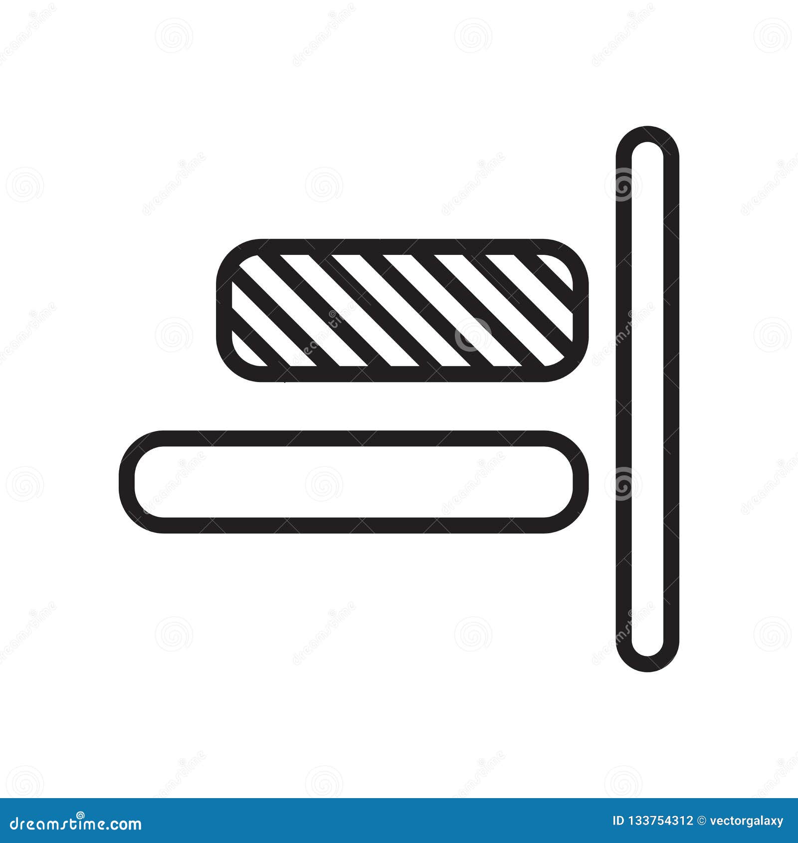 Right Alignment Icon Vector Sign and Symbol Isolated on White ...