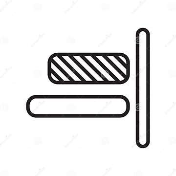 Right Alignment Icon Vector Sign and Symbol Isolated on White ...