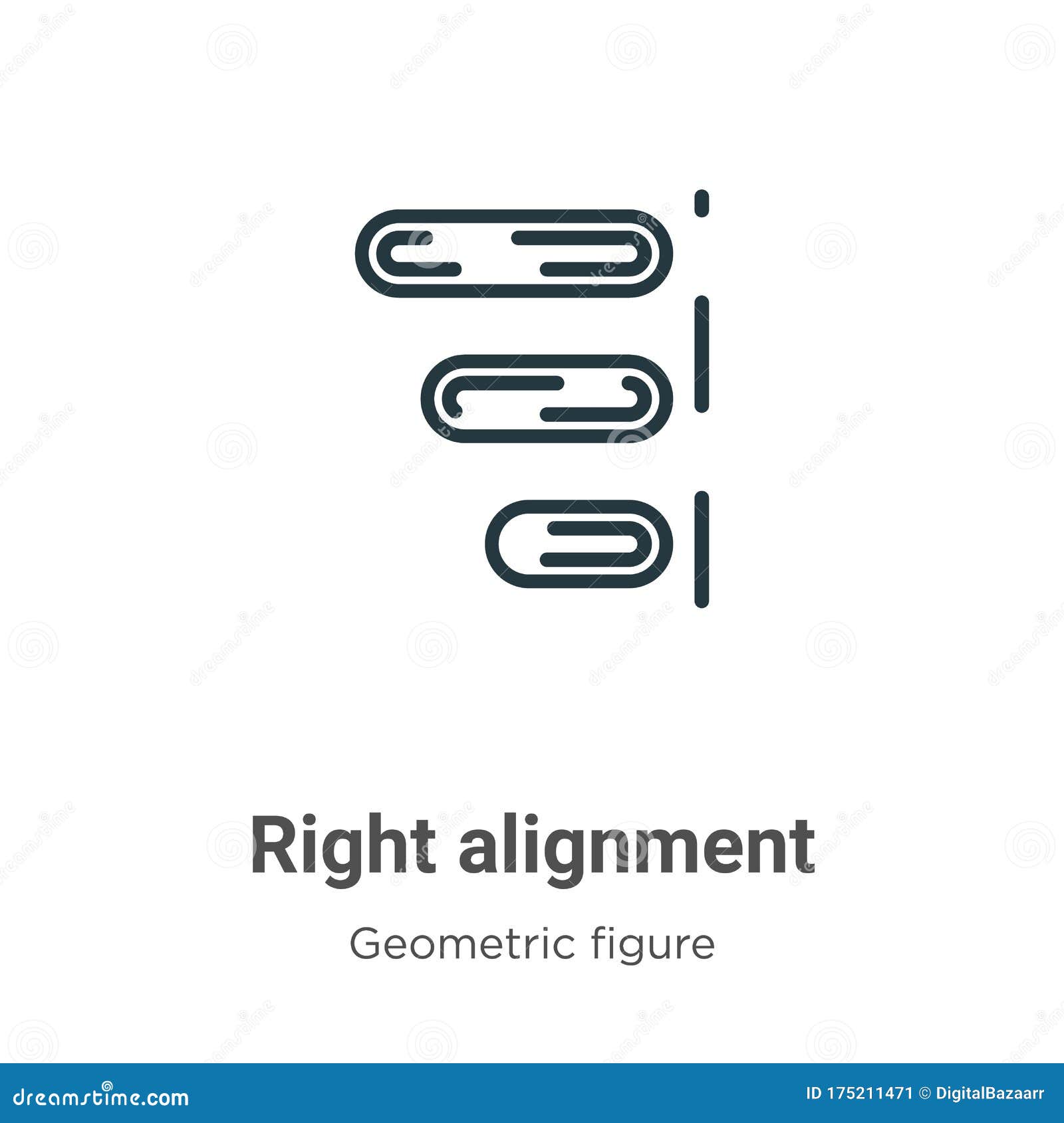 Right Alignment Outline Vector Icon. Thin Line Black Right Alignment ... Right Alignment Outline Vector Icon. Thin Line Black Right Alignment ...