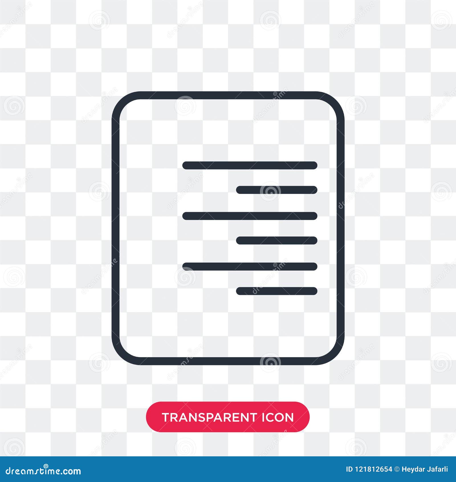 Right Alignment Vector Icon Isolated on Transparent Background, Right ...
