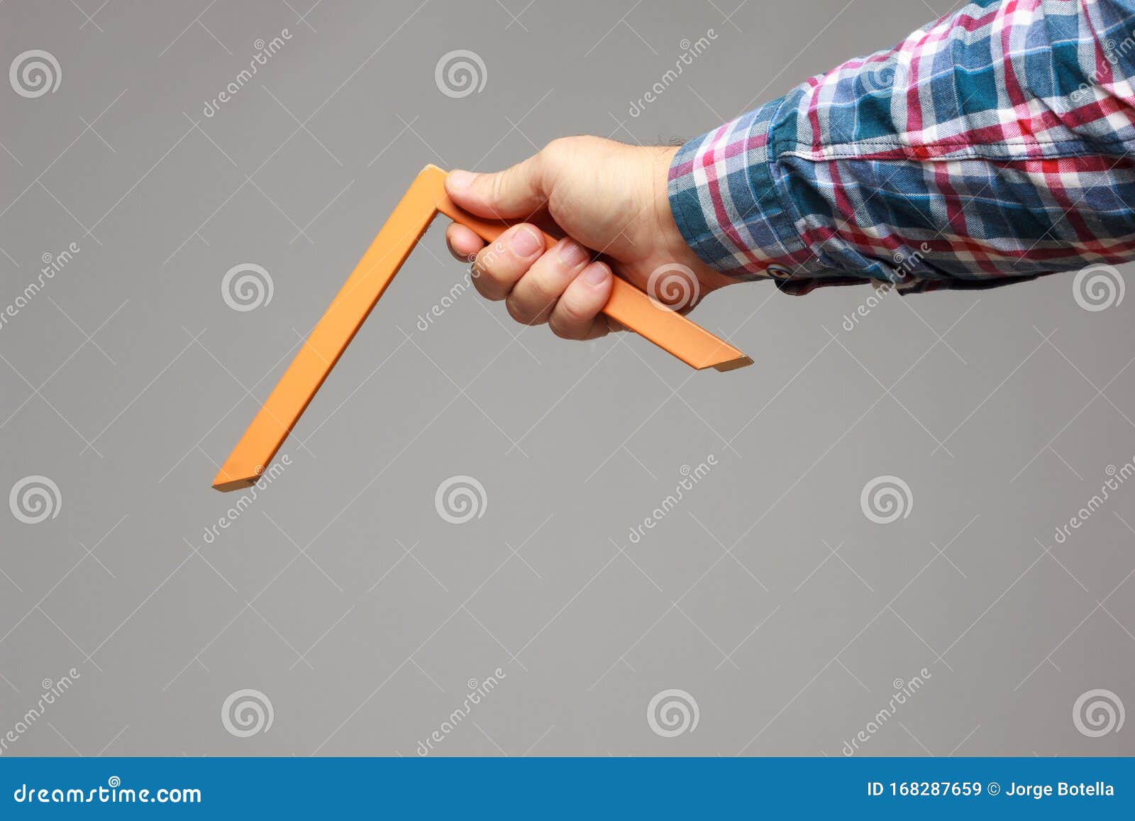 Right Angle in the Hand of an Adult Stock Image - Image of engineers ...