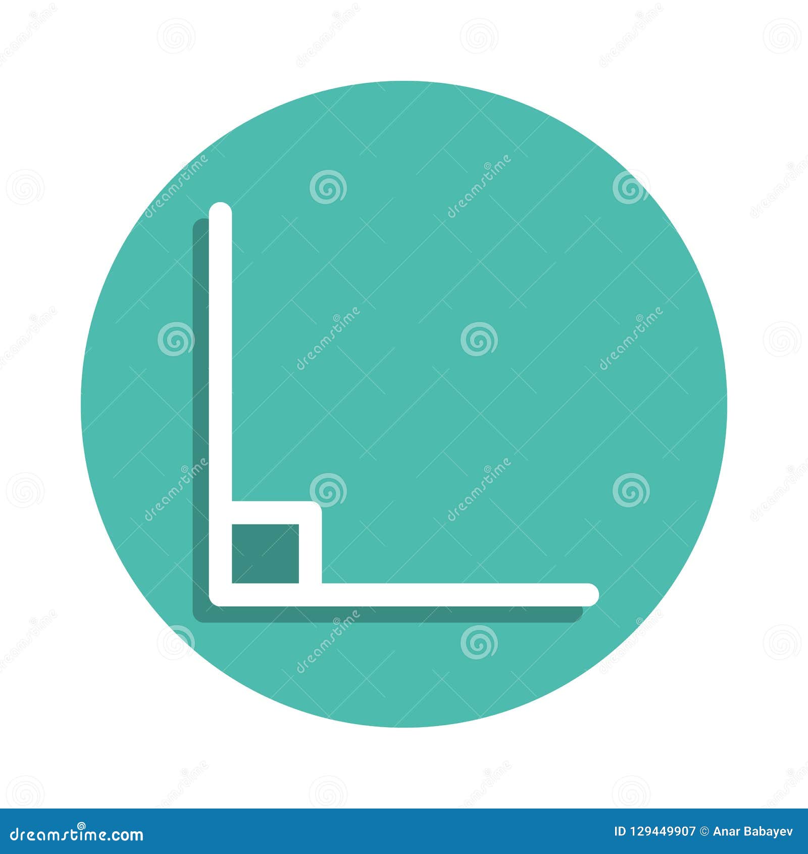 Right Angle Icon. Elements of Geometric Figure in Badge Style Icons ...