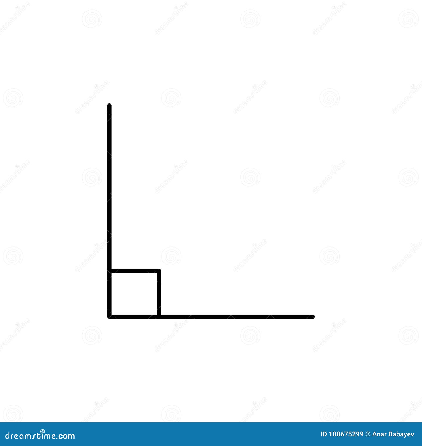 Right Angle Icon. Geometric Figure Element for Mobile Concept and Web ...