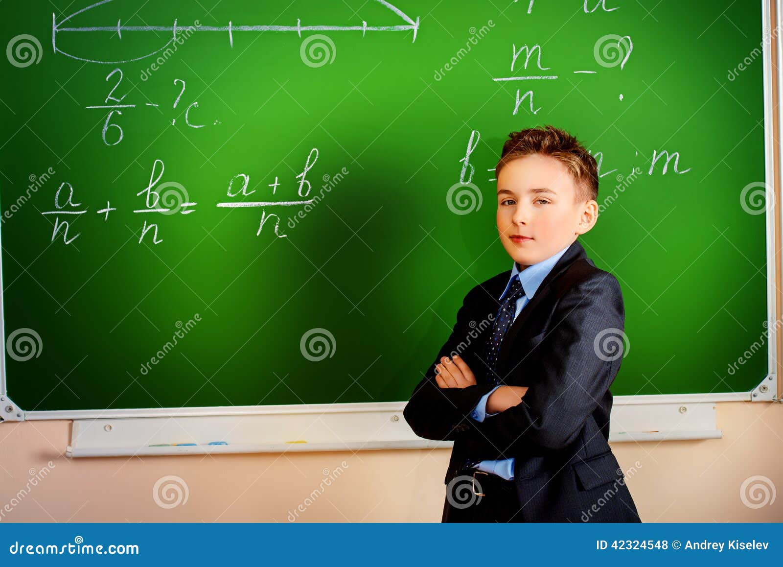 Right answer stock photo. Image of portrait, schoolkid - 42324548