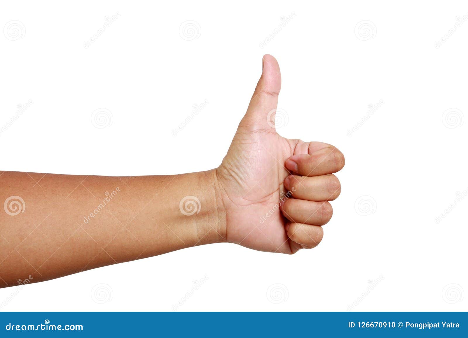 Right Arm, Thumb Up, White Back Stock Photo - Image of professional ...