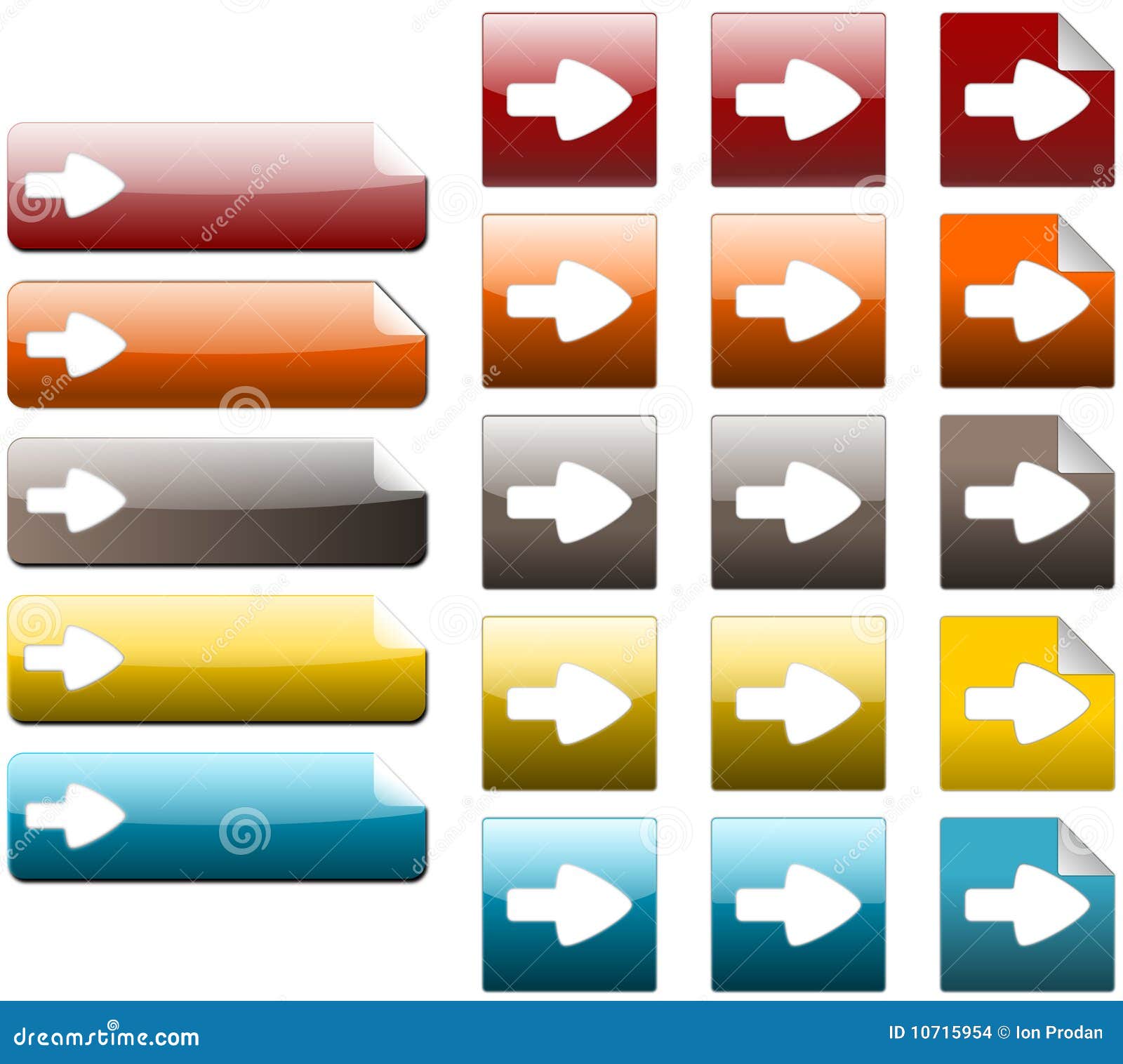 Right arrow stock illustration. Illustration of square - 10715954