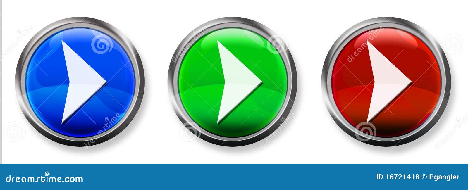 Right Arrow 3-D RGB Button stock illustration. Illustration of graphic ...