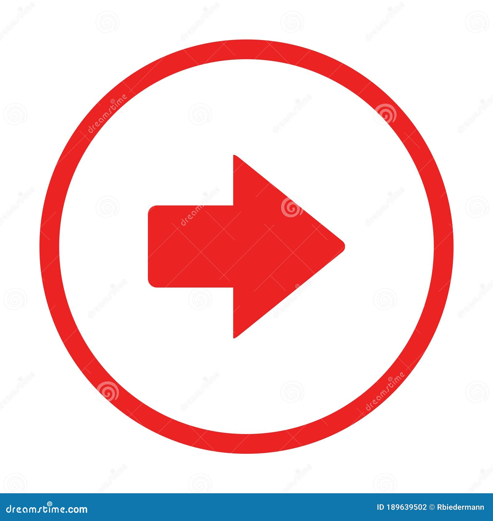 Right arrow and circle stock vector. Illustration of right - 189639502