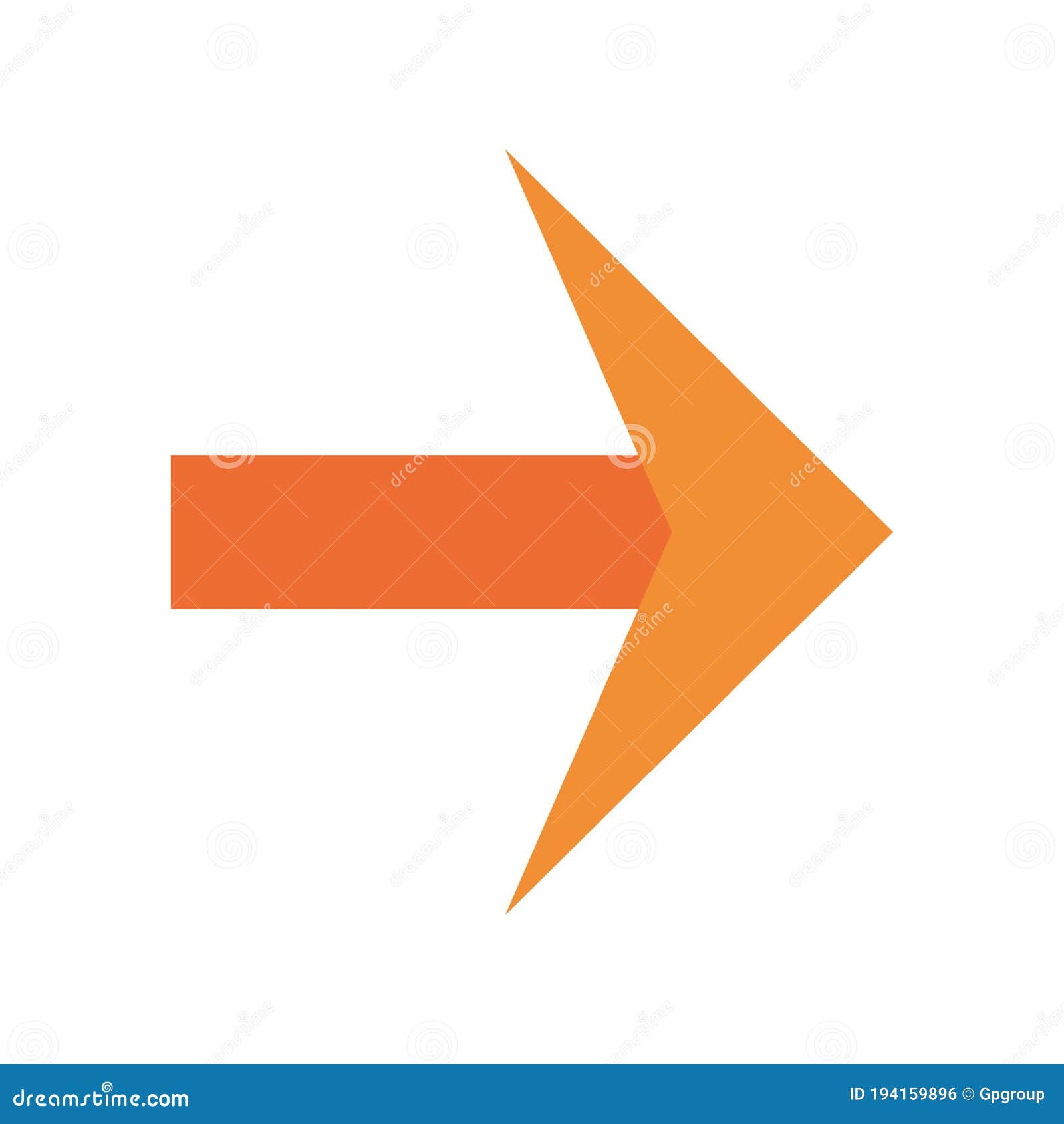 Right Arrow Flat Style Icon Vector Design Stock Vector - Illustration ...