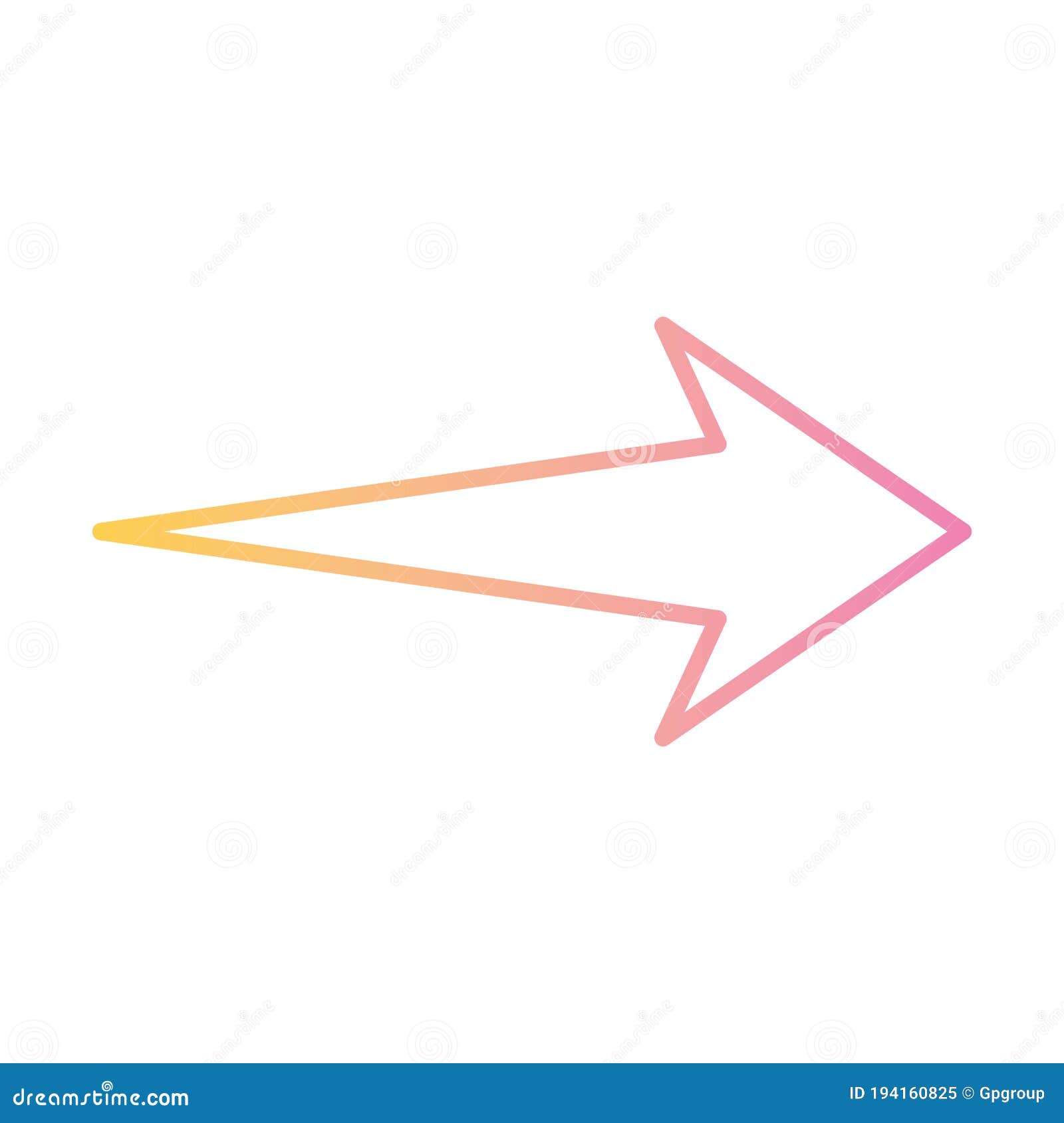 Right Arrow Gradient Style Icon Vector Design Stock Vector ...