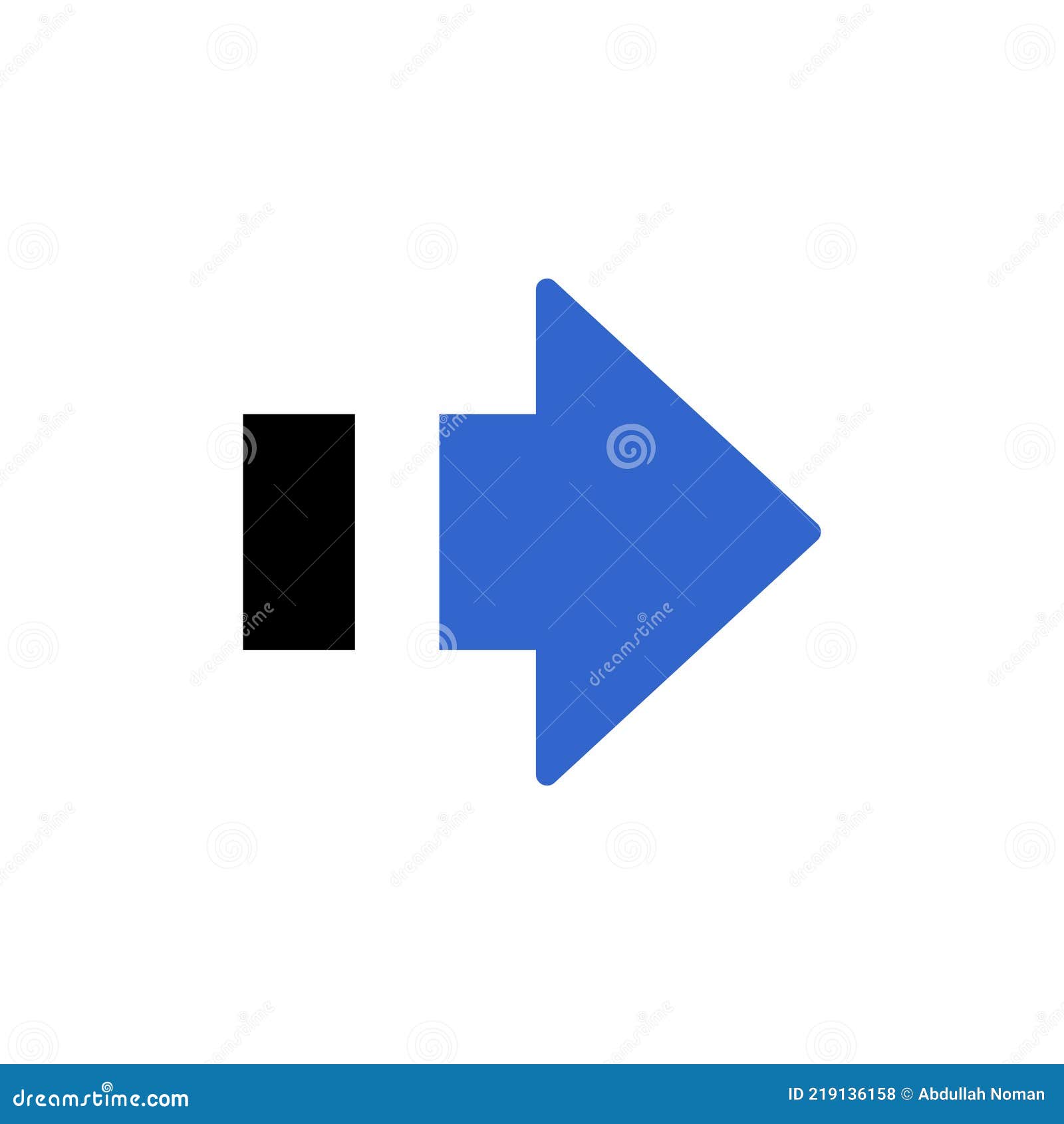 Right arrow icon design stock vector. Illustration of marker - 219136158