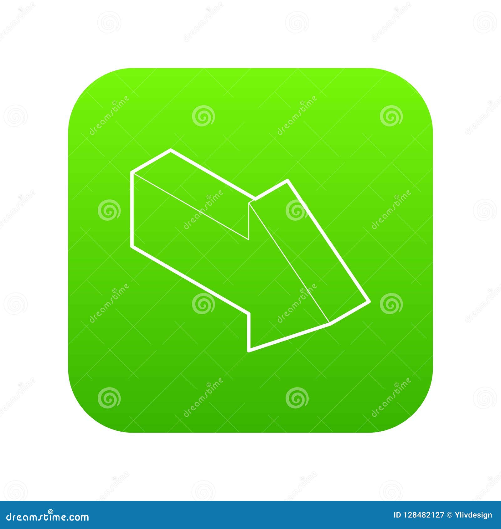 Right Arrow Icon Green Vector Stock Vector - Illustration of ...