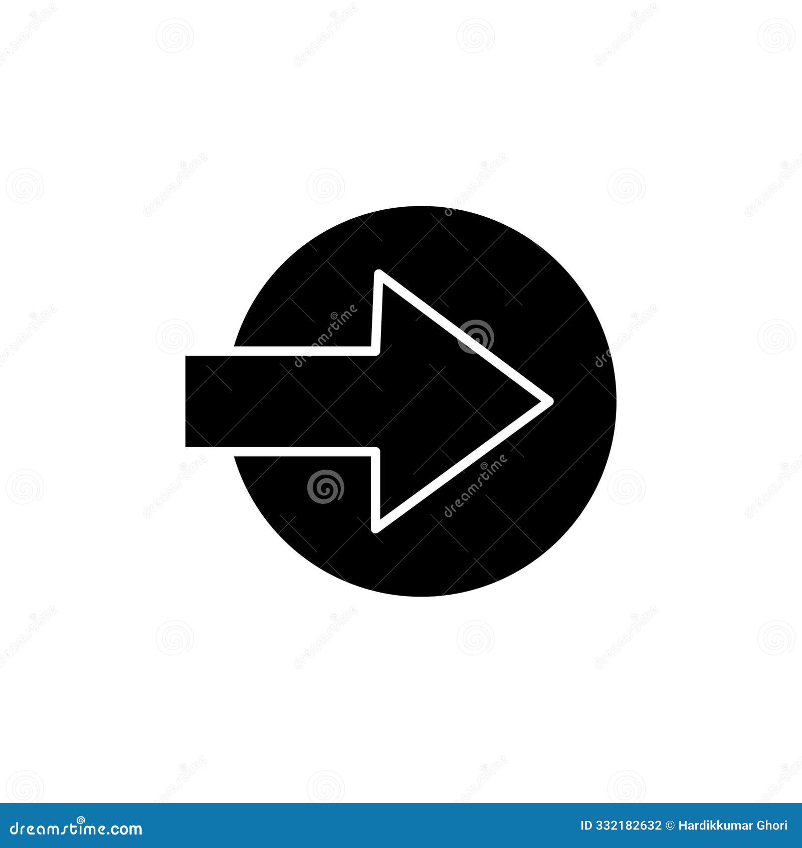Right Arrow Icon Set. Next and Forward Pointer Direction Vector Symbol ...