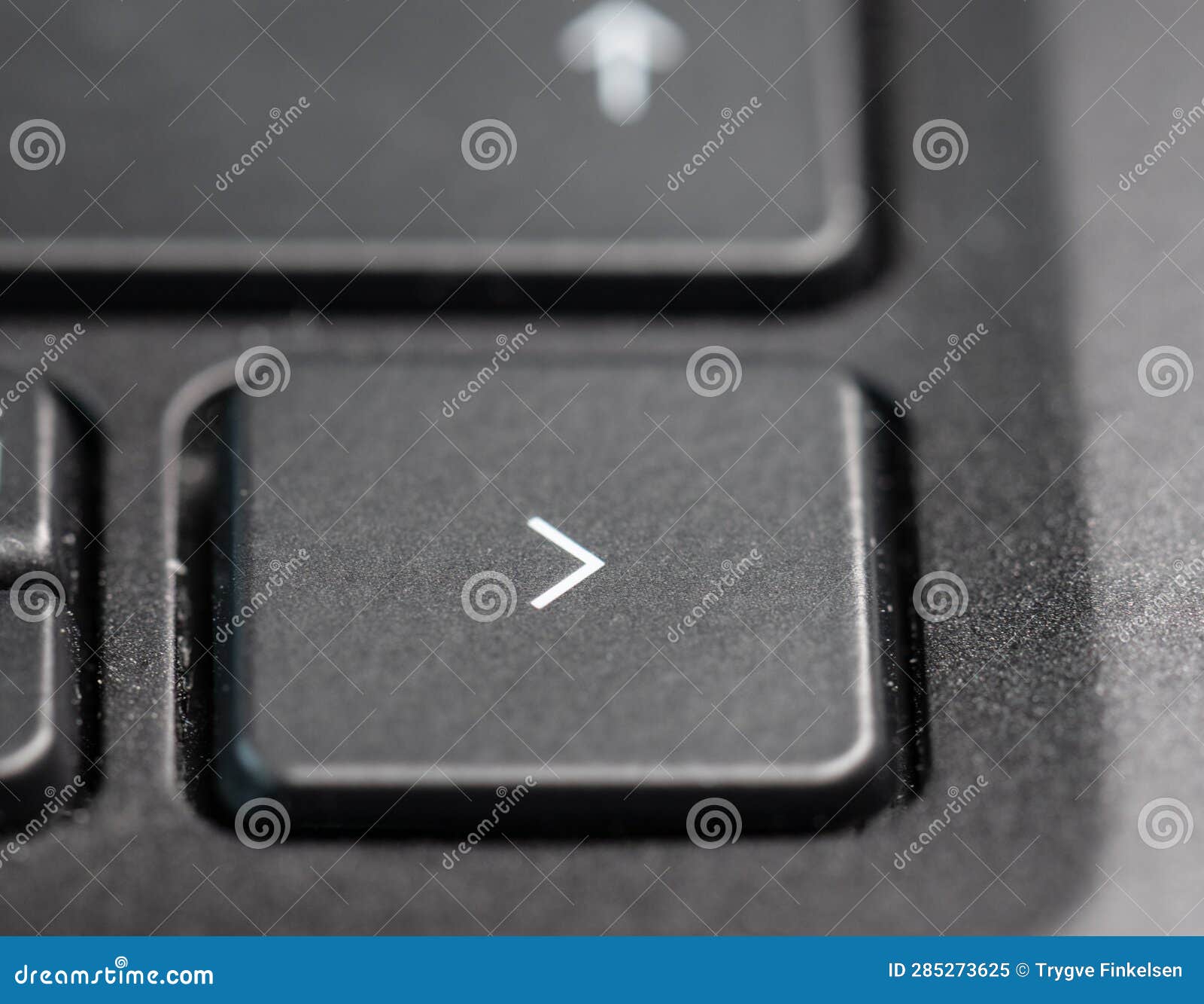 Right Arrow Key on a Black Laptop Keyboard.. Stock Image - Image of ...