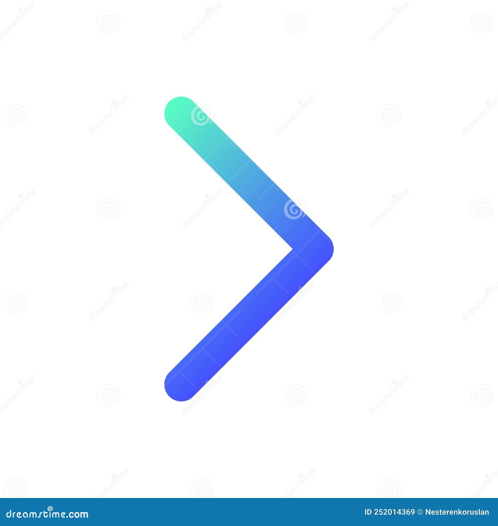 Right Arrow Pixel Perfect Gradient Linear Ui Icon Stock Vector - Illustration of concept, item ...