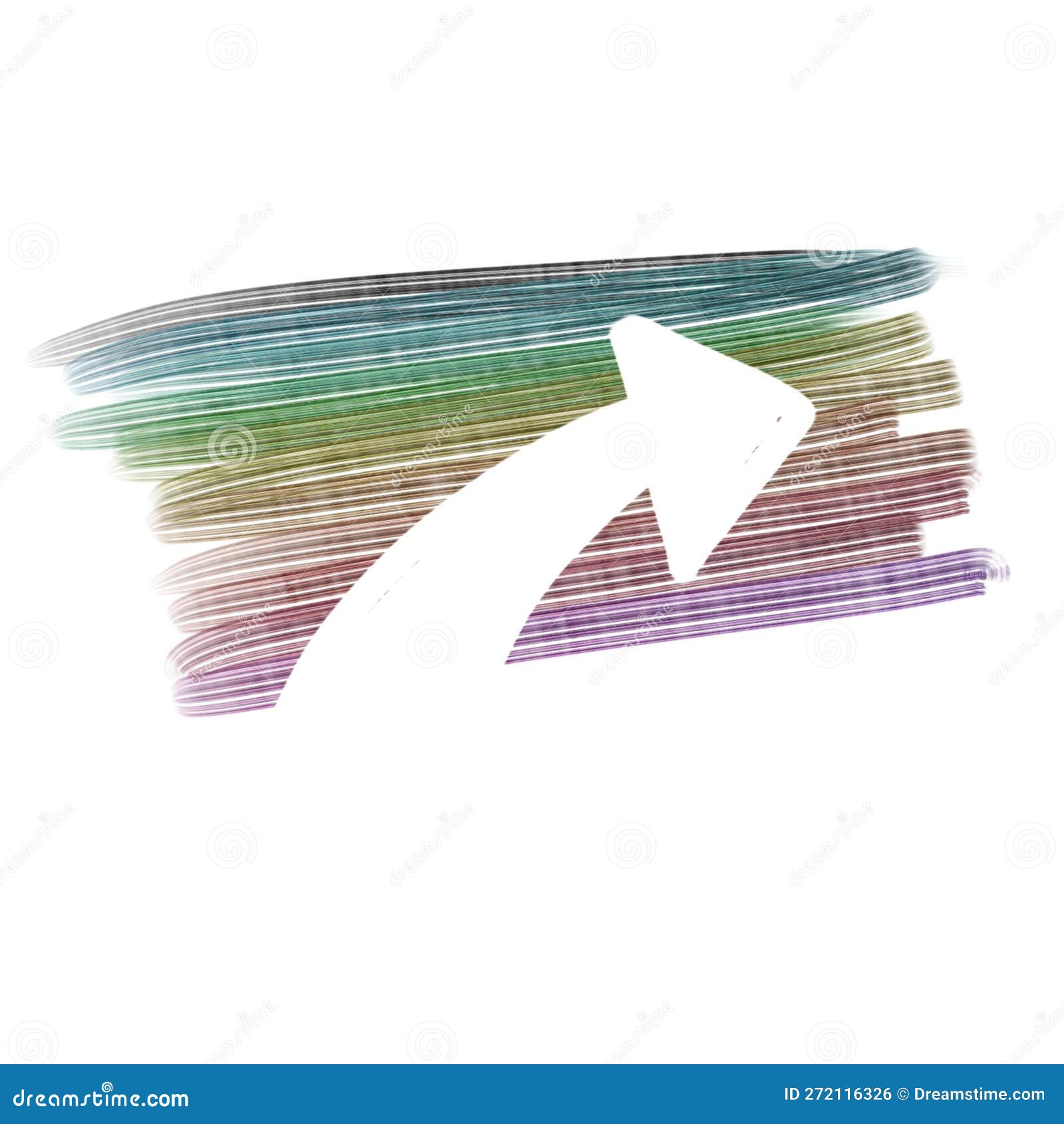 Right Arrow with Rainbow Style Coloring and White Background Stock ...