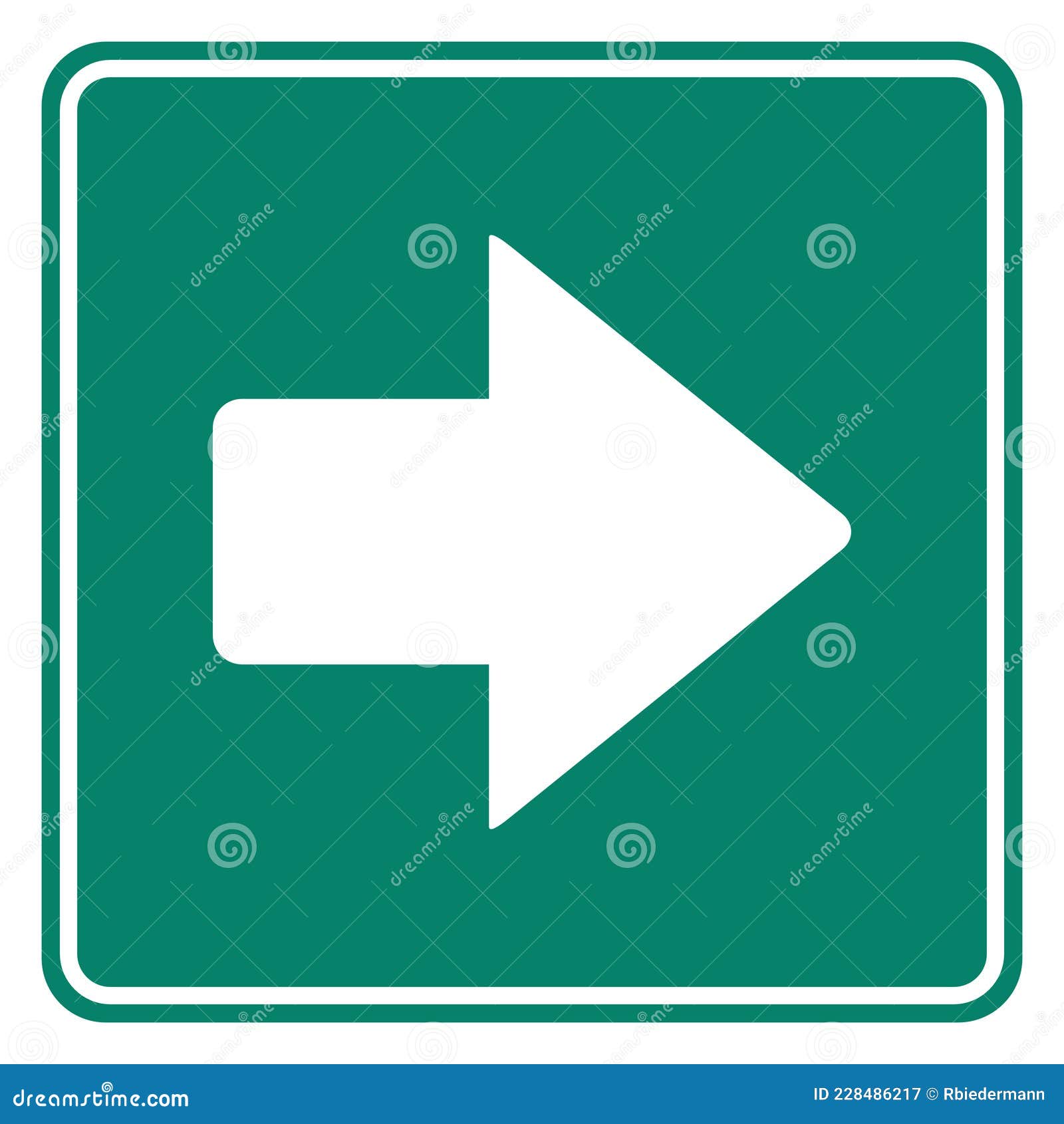 Right arrow and road sign stock vector. Illustration of caution - 228486217