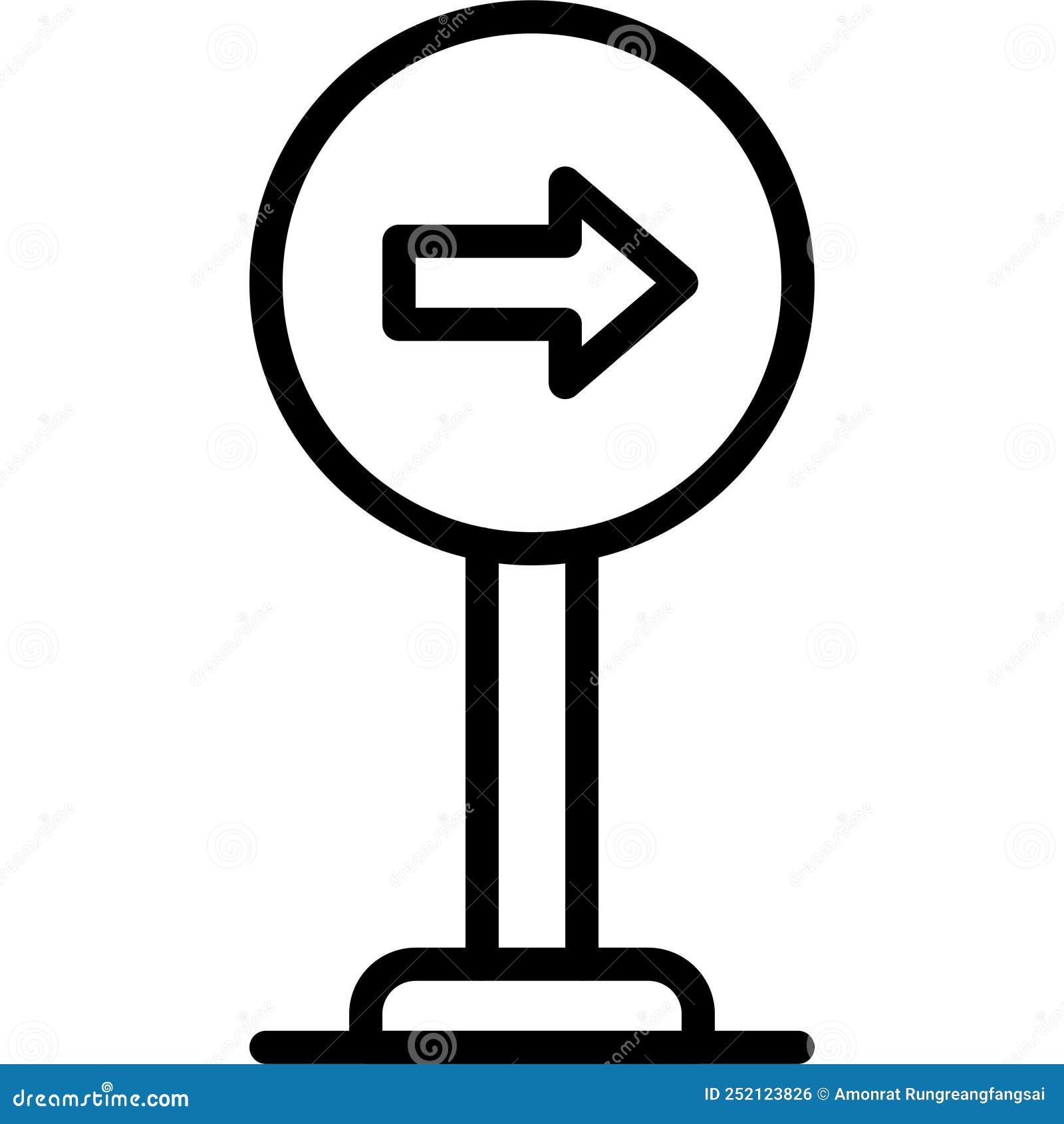 Right Arrow Sign Icon, Location Map and Navigation Vector Stock Vector ...