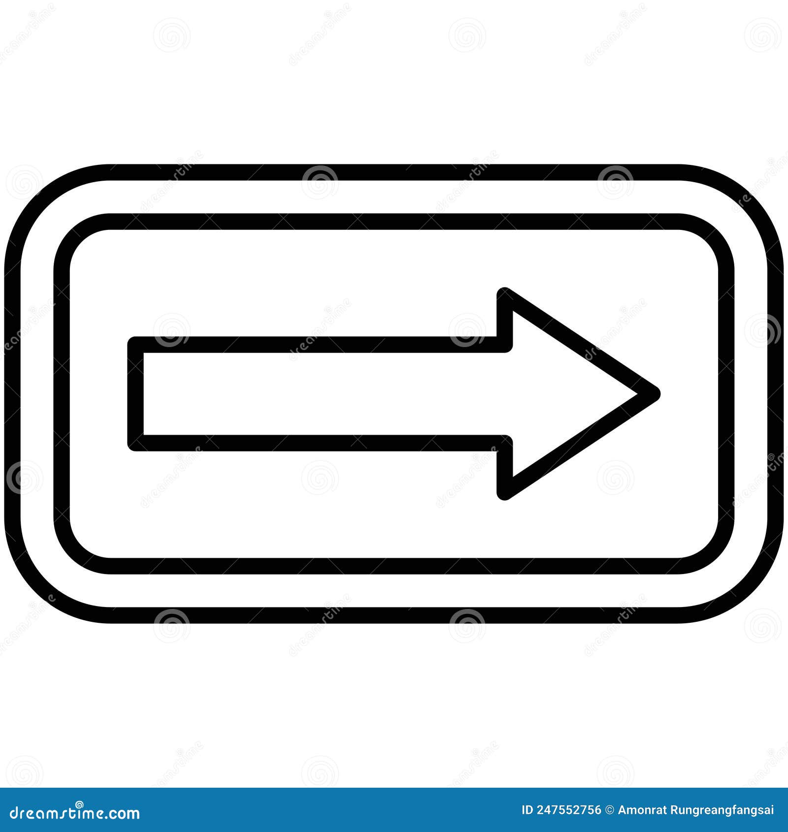 Right Arrow Sign Icon, Wayfinding Sign Vector Stock Vector ...