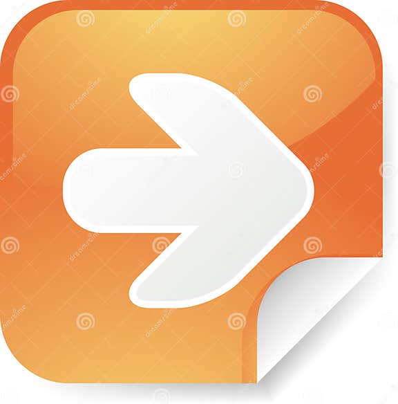 Right arrow sticker stock vector. Illustration of navigation - 9243083