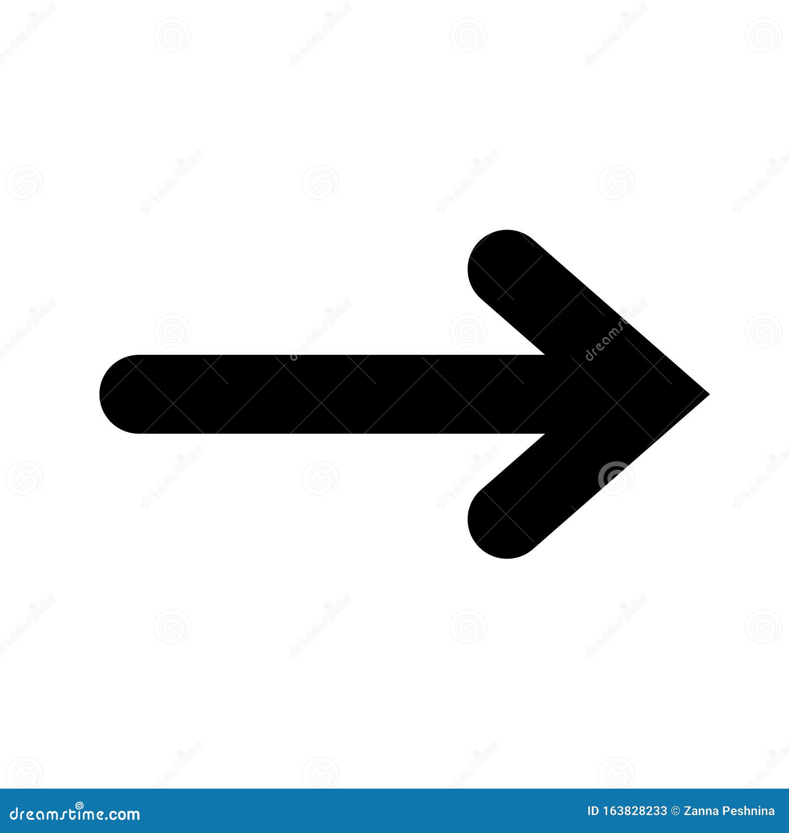 Right Arrow Vector Icon. Black Arrow Symbol. Stock Vector ...