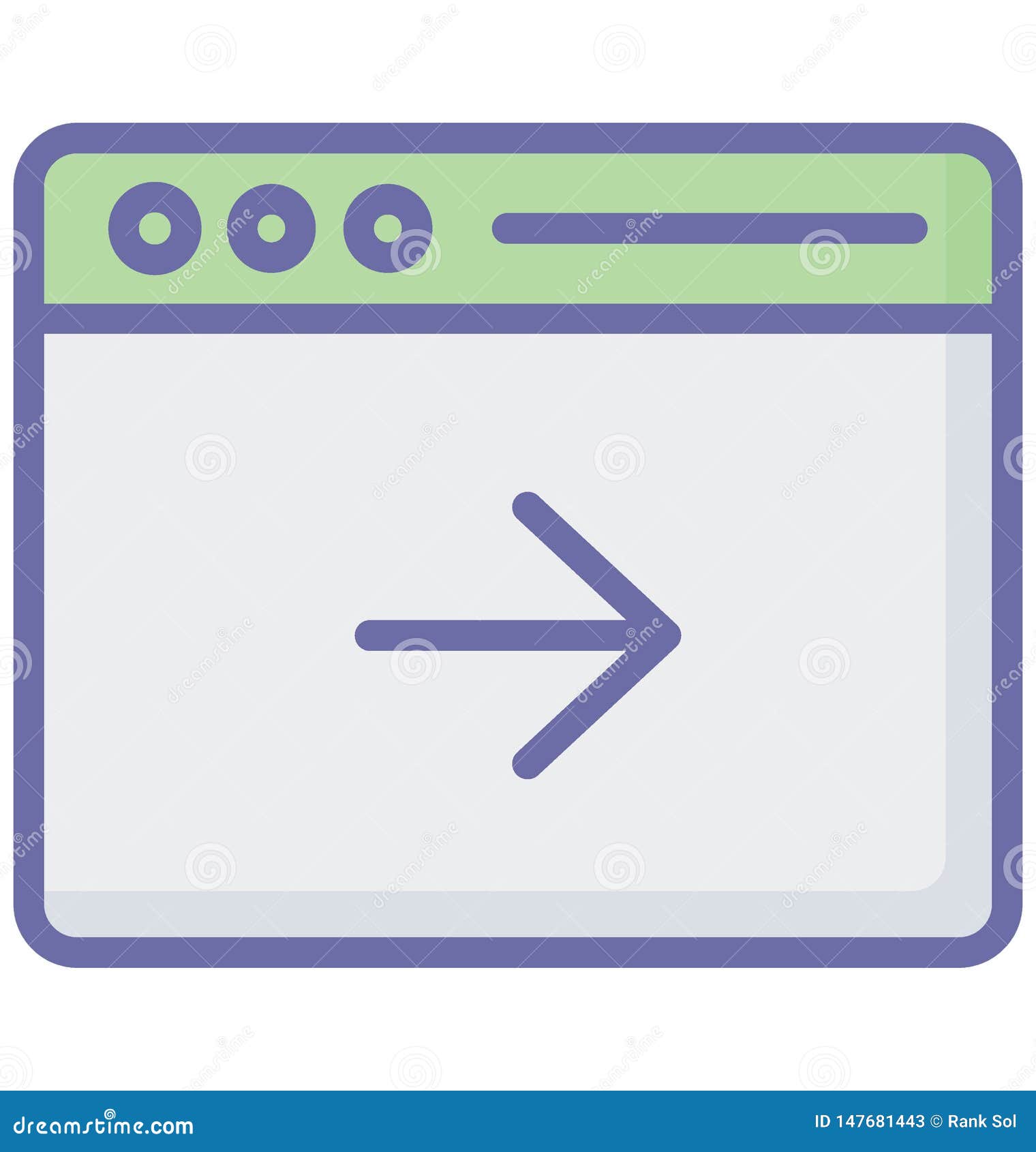 Right Arrow Vector Related To Web Browser Windows and Fully Editable ...