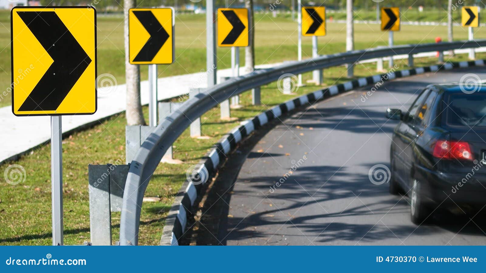 Right Bend in Road stock photo. Image of safety, point - 4730370