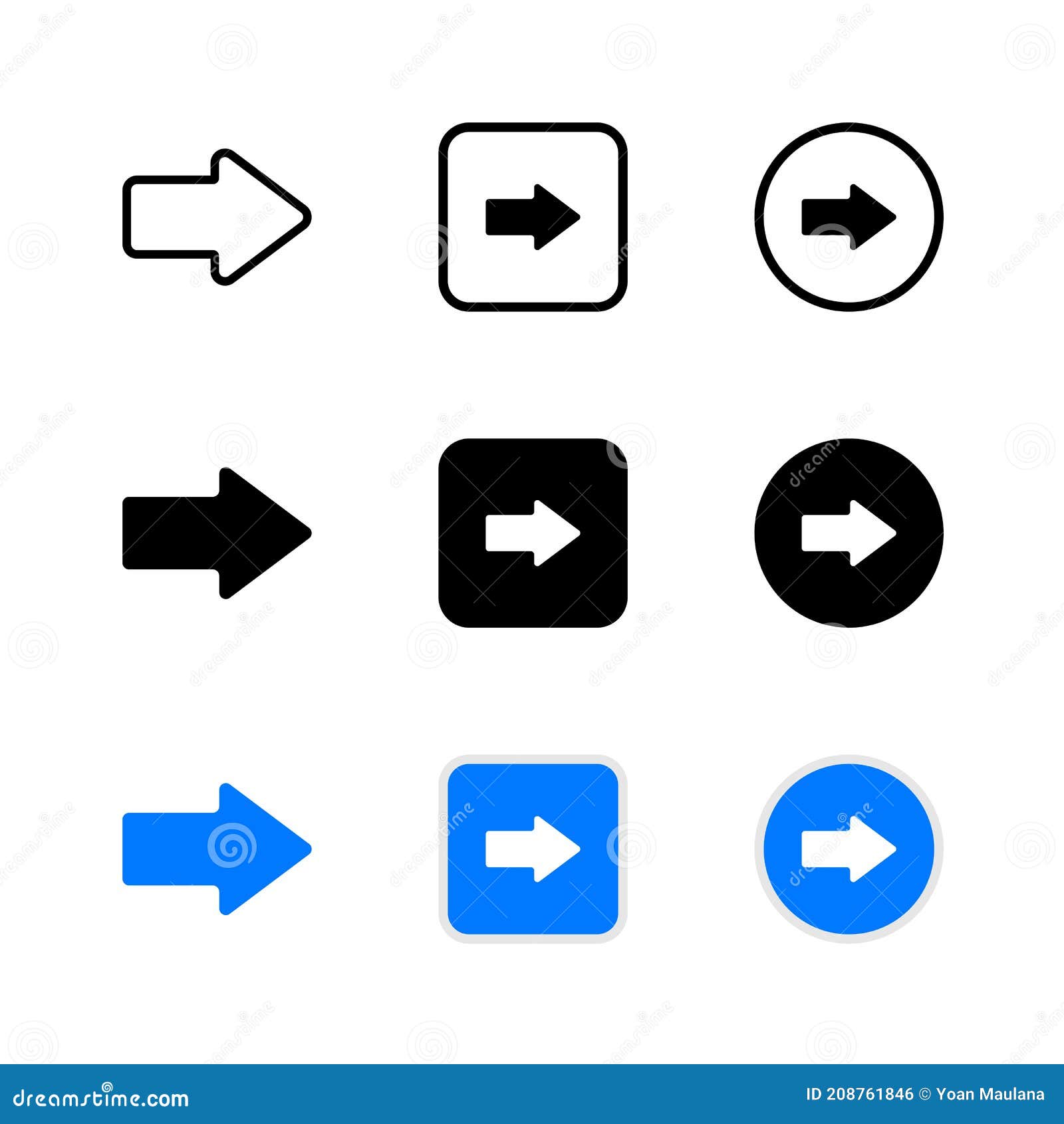 Right Button Icon : Digital Theme Technology Theme Stock Vector ...