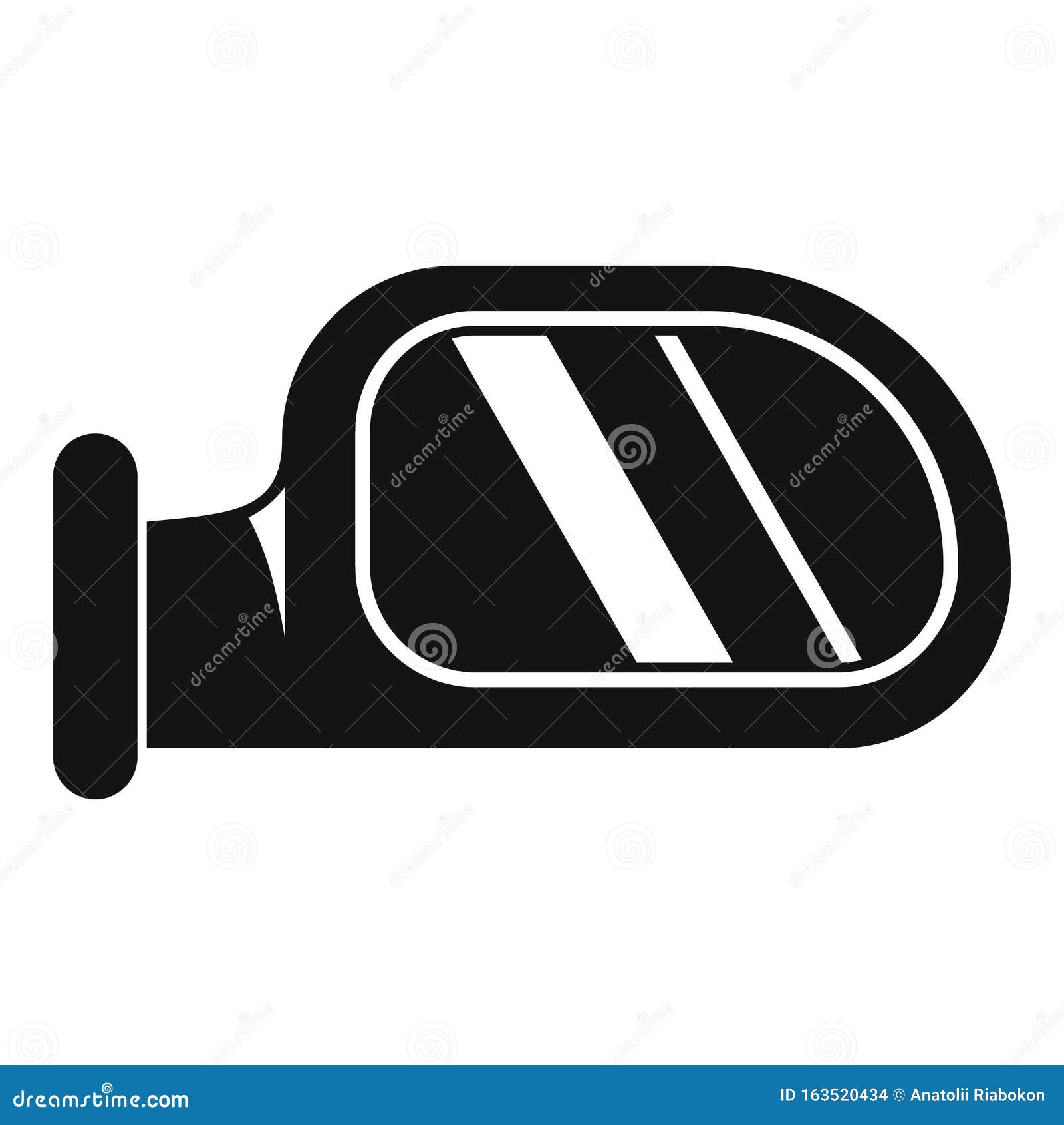 Right Car Mirror Icon, Simple Style Stock Vector - Illustration of mark ...