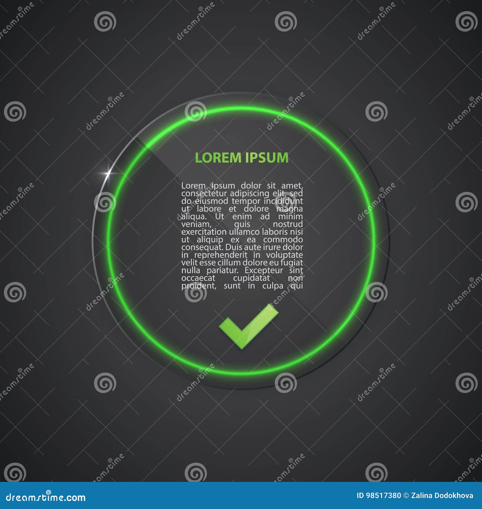Right Check Mark on Glass Substrate Stock Vector - Illustration of icon ...