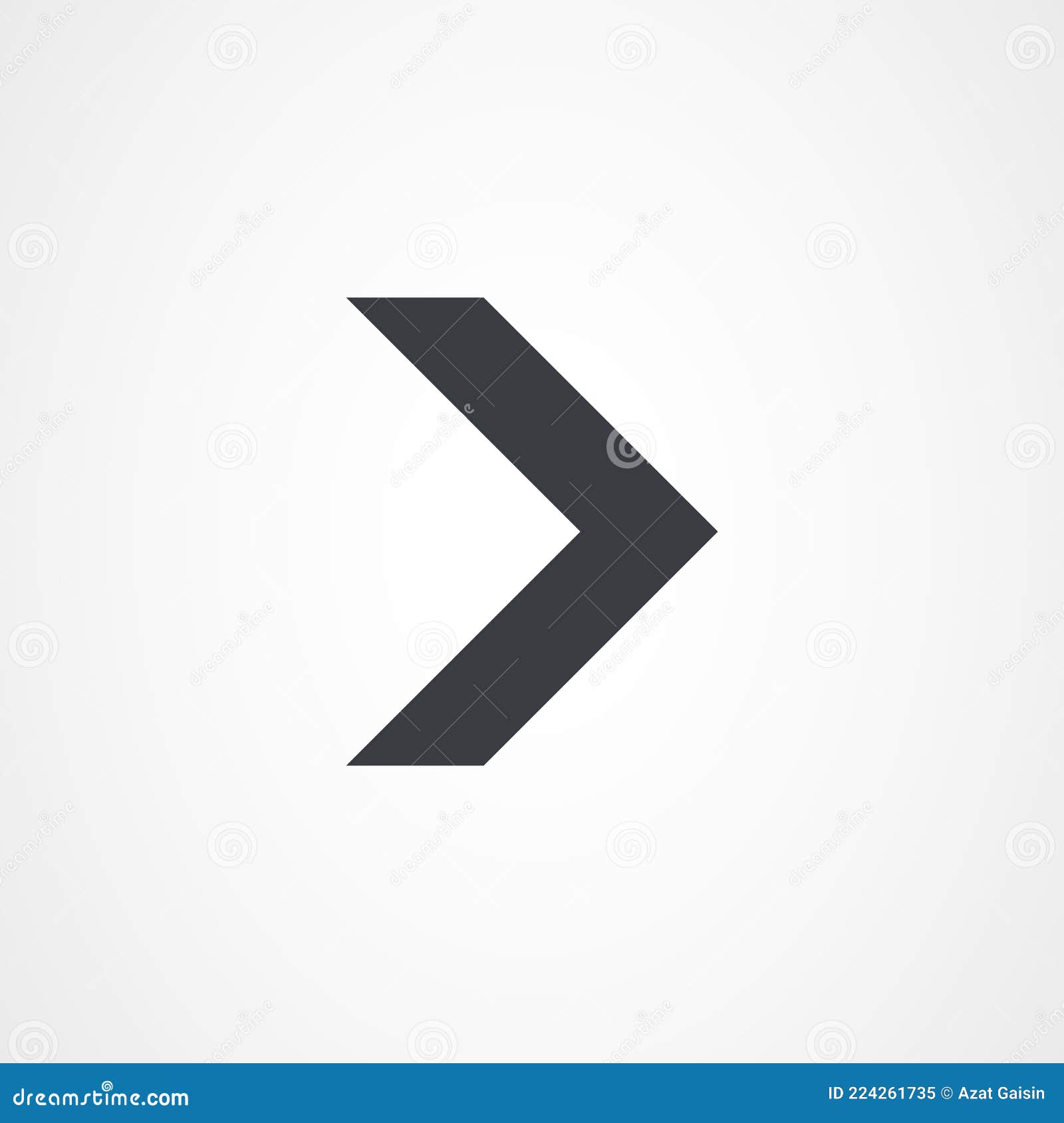 Right Chevron, arrow icon stock illustration. Illustration of design ...