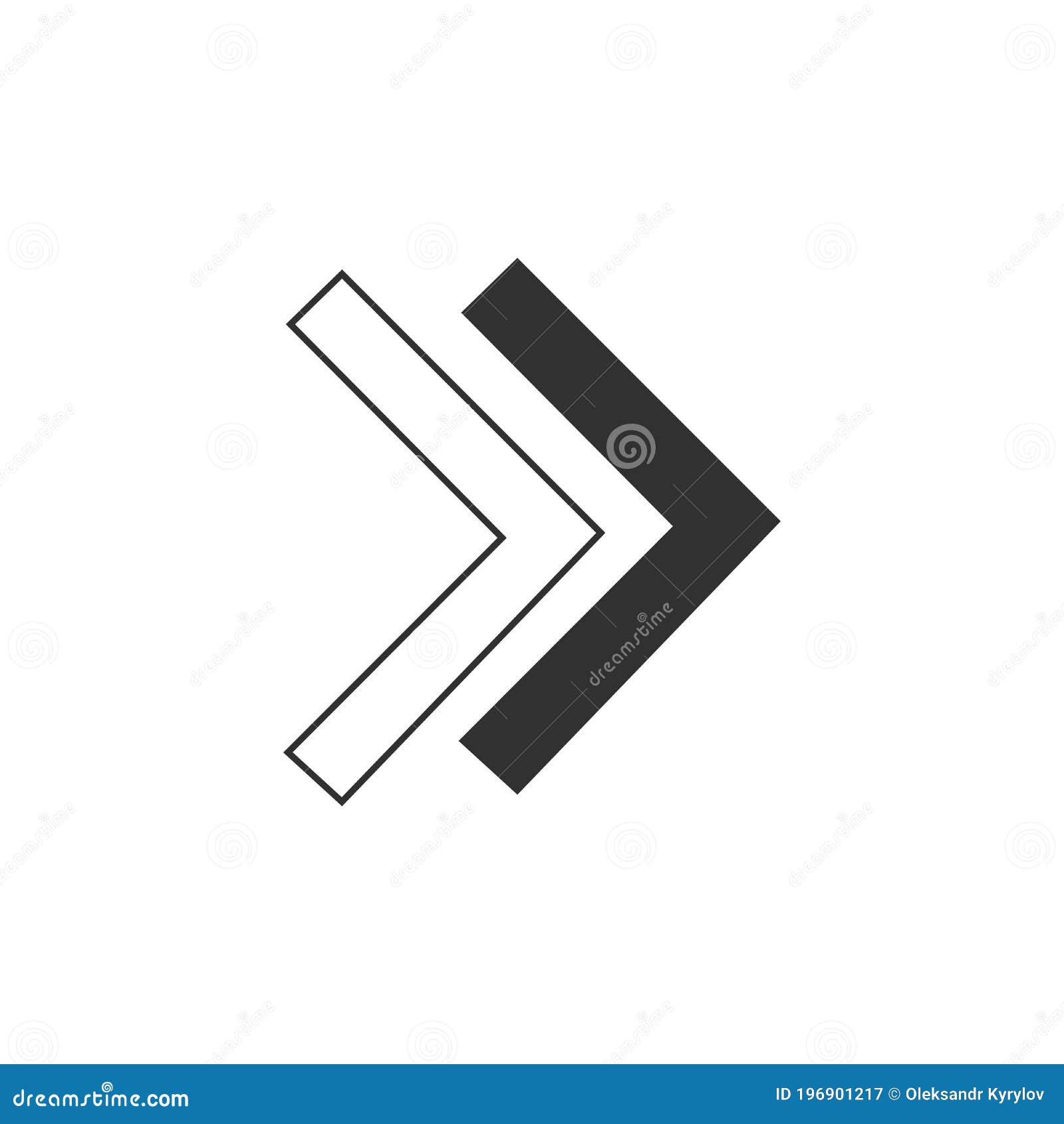 Right Chevron Arrow Vector Icon. Stock Vector Illustration Isolated on ...