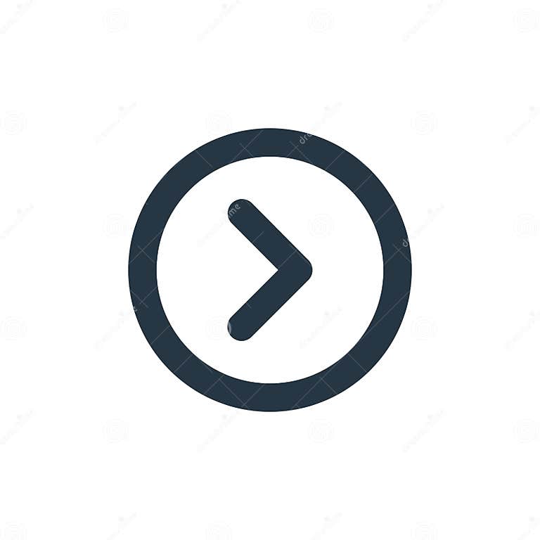 Right Chevron Icon Vector from Essentials Ui Concept. Thin Line ...