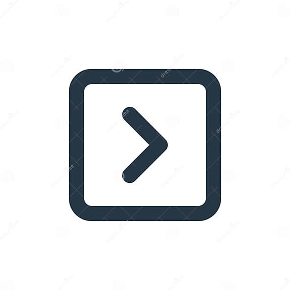 Right Chevron Icon Vector from Essentials Ui Concept. Thin Line ...