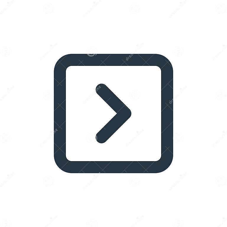Right Chevron Icon Vector from Essentials Ui Concept. Thin Line ...