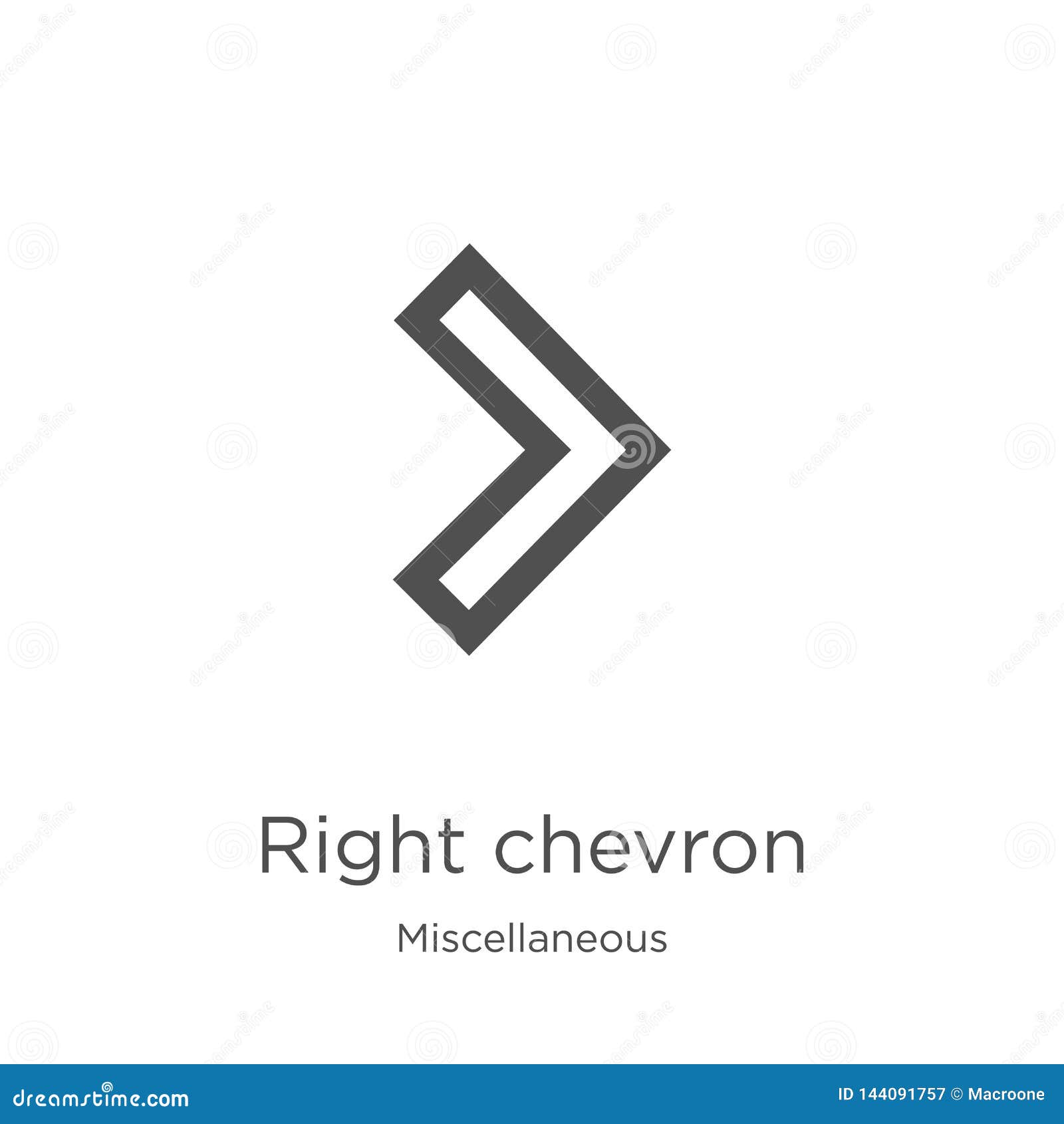 Right Chevron Icon Vector From Essentials Ui Concept. Thin Line ...