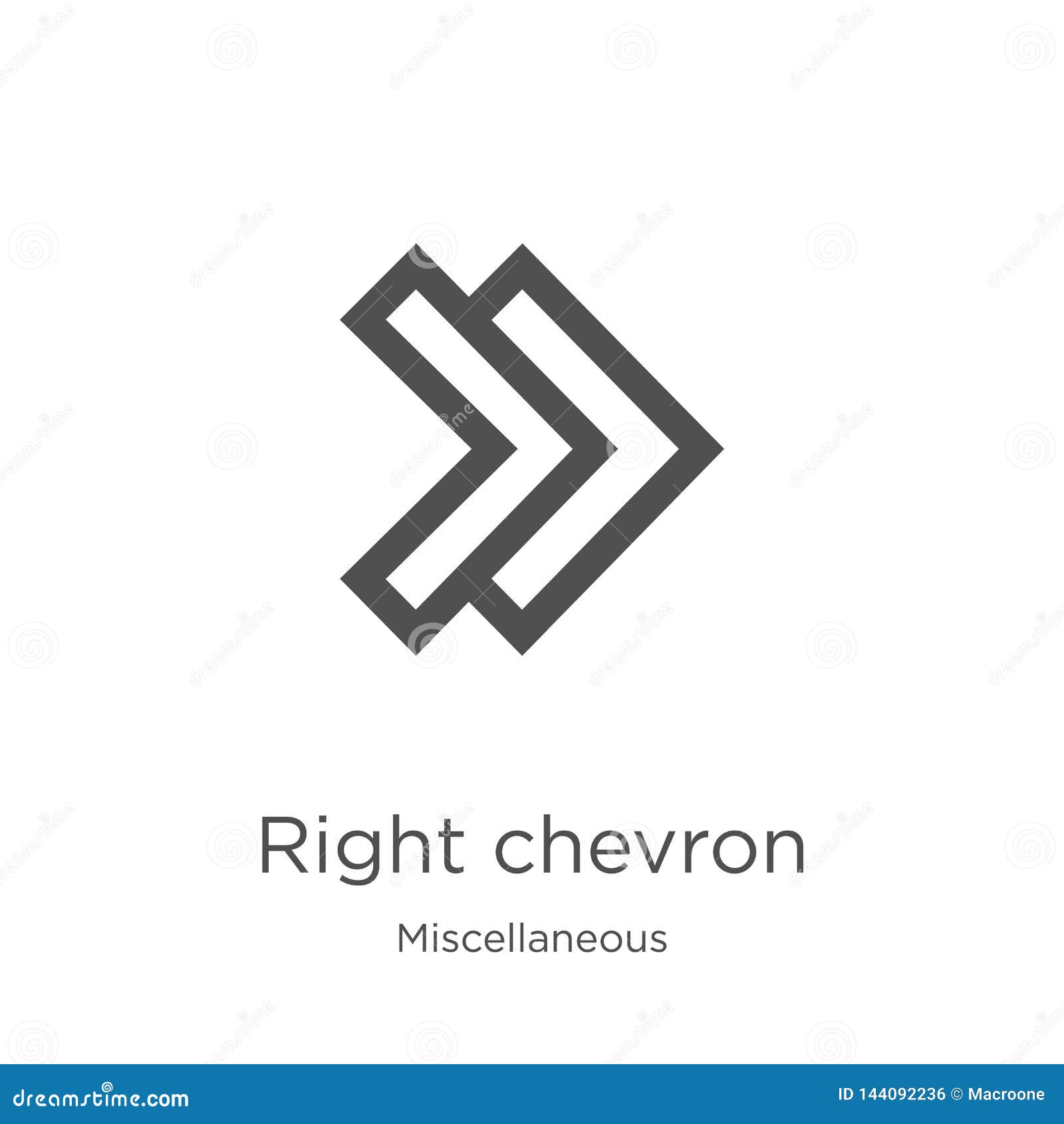 Right Chevron Icon Vector From Essentials Ui Concept. Thin Line ...