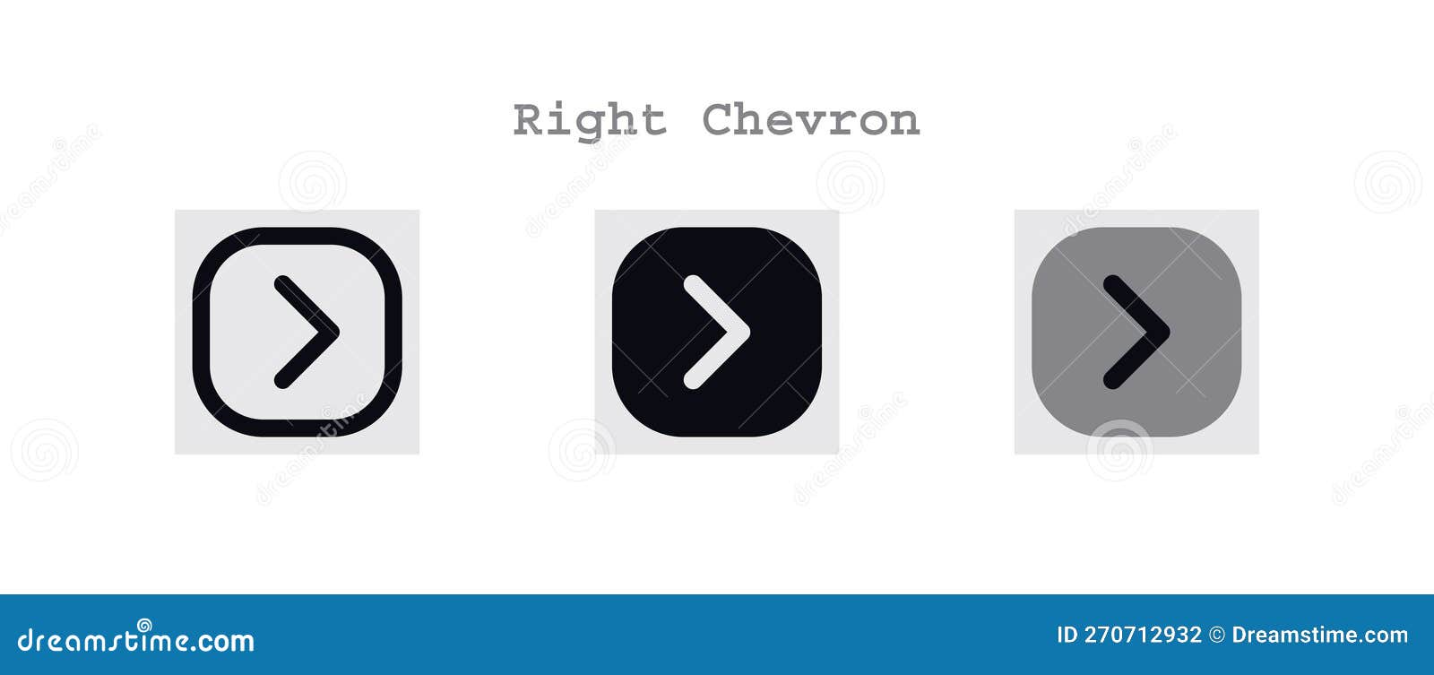 Right chevron icons pack stock vector. Illustration of right - 270712932