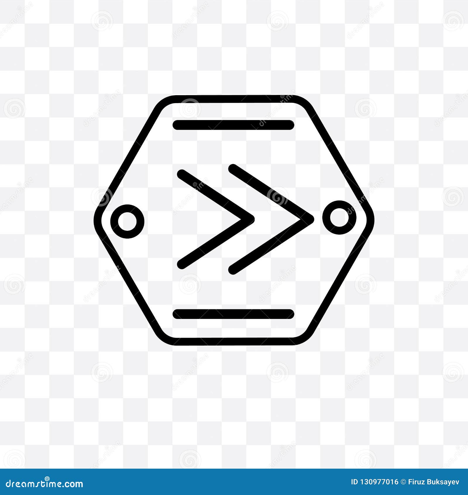 Chevron Concept Vector Linear Icon Isolated On Transparent Background ...