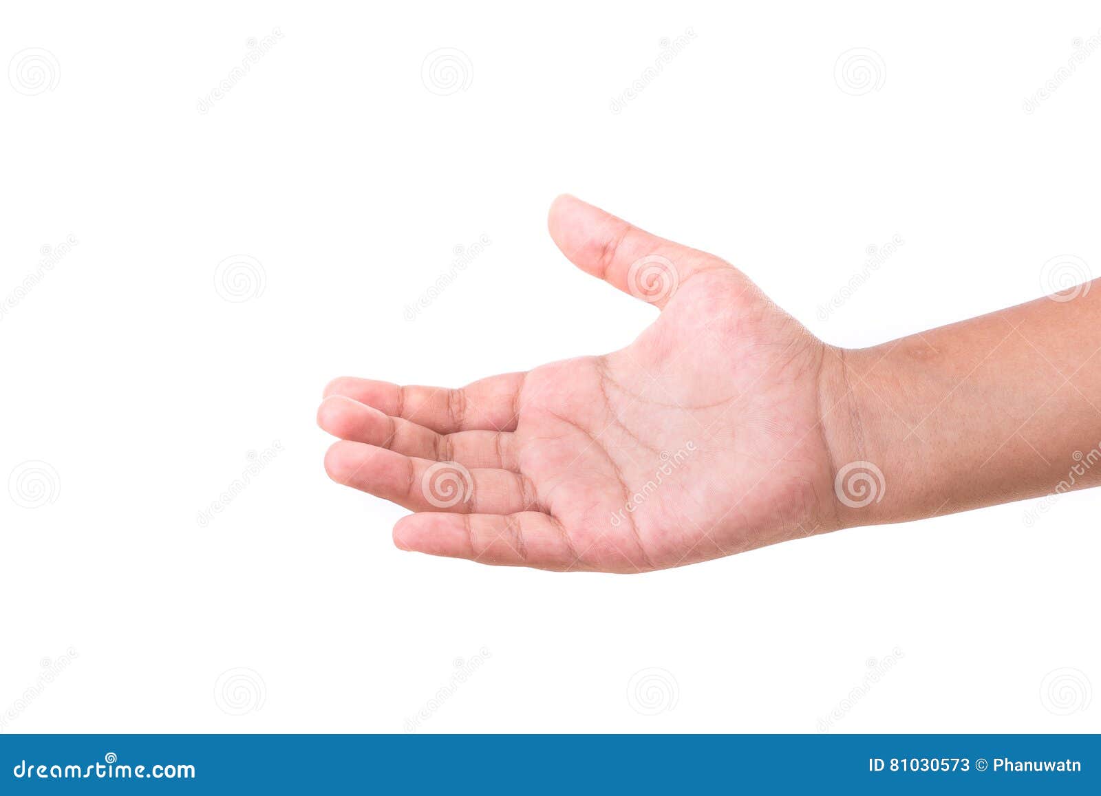 Right Children Hand Isolated on White Stock Image - Image of hand ...