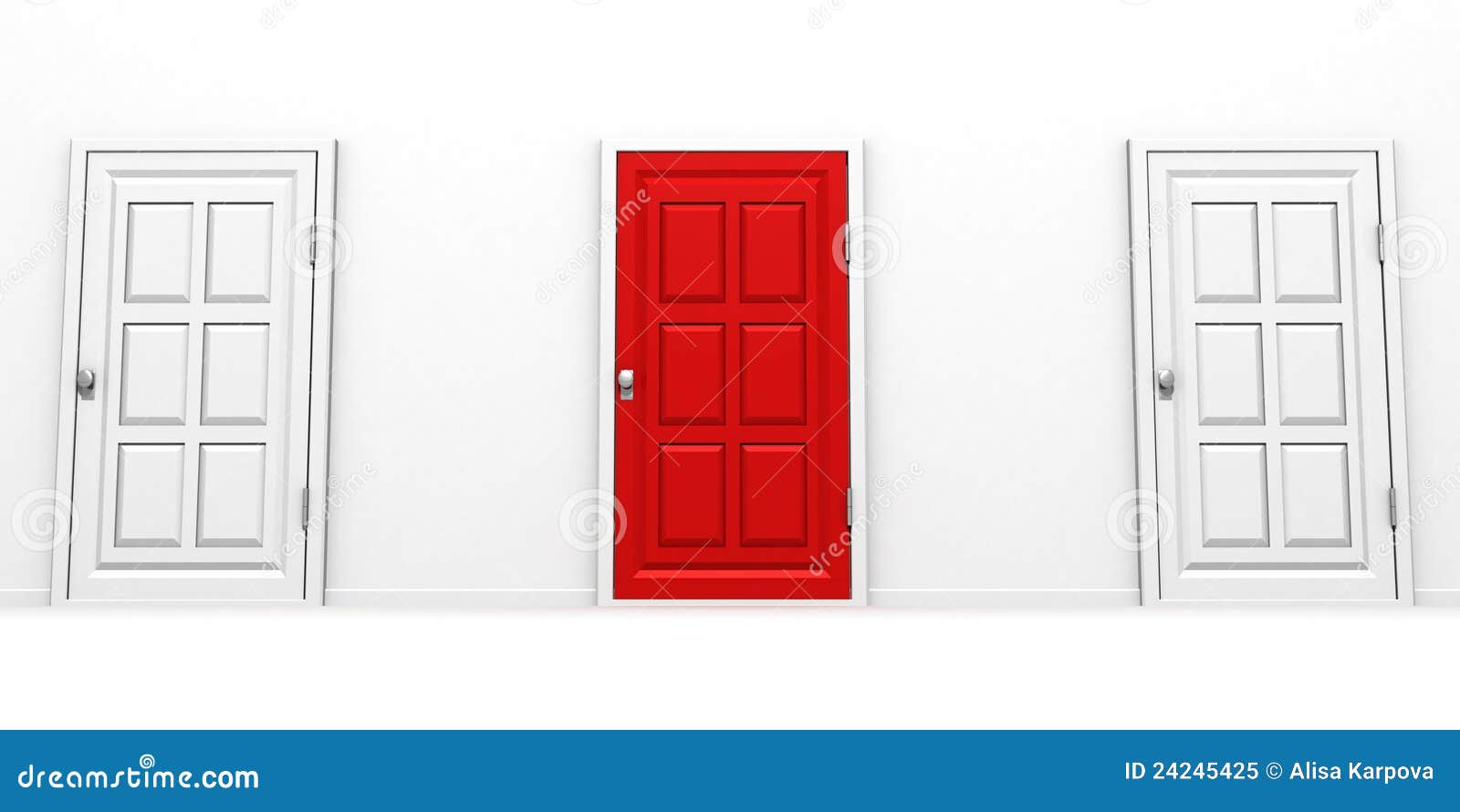 The Right Choice Open Door New Opportunity Choose Path Royalty-Free ...